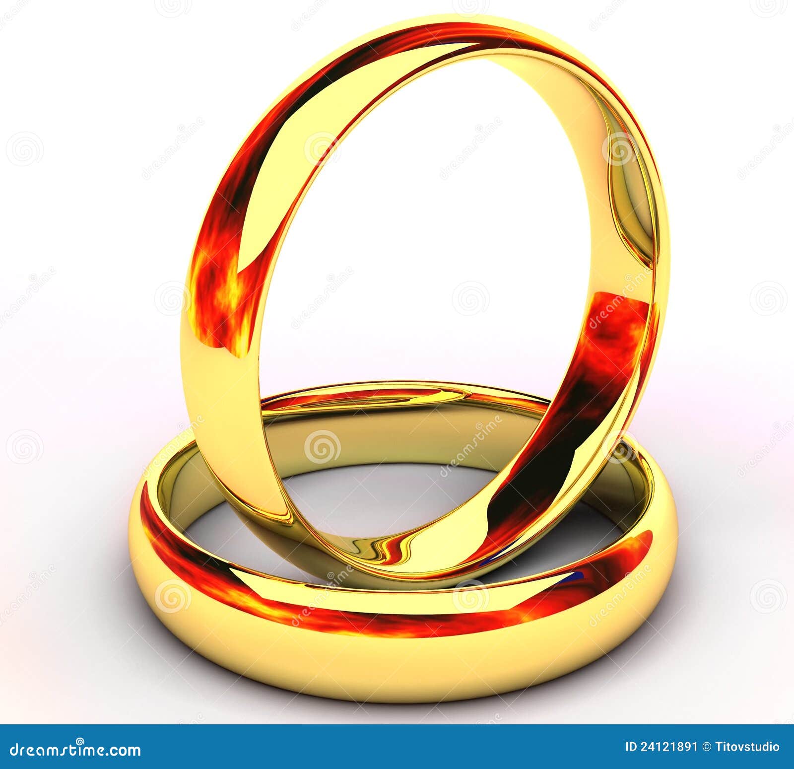 Isolated Gold Wedding Rings Stock Illustration - Illustration of ...