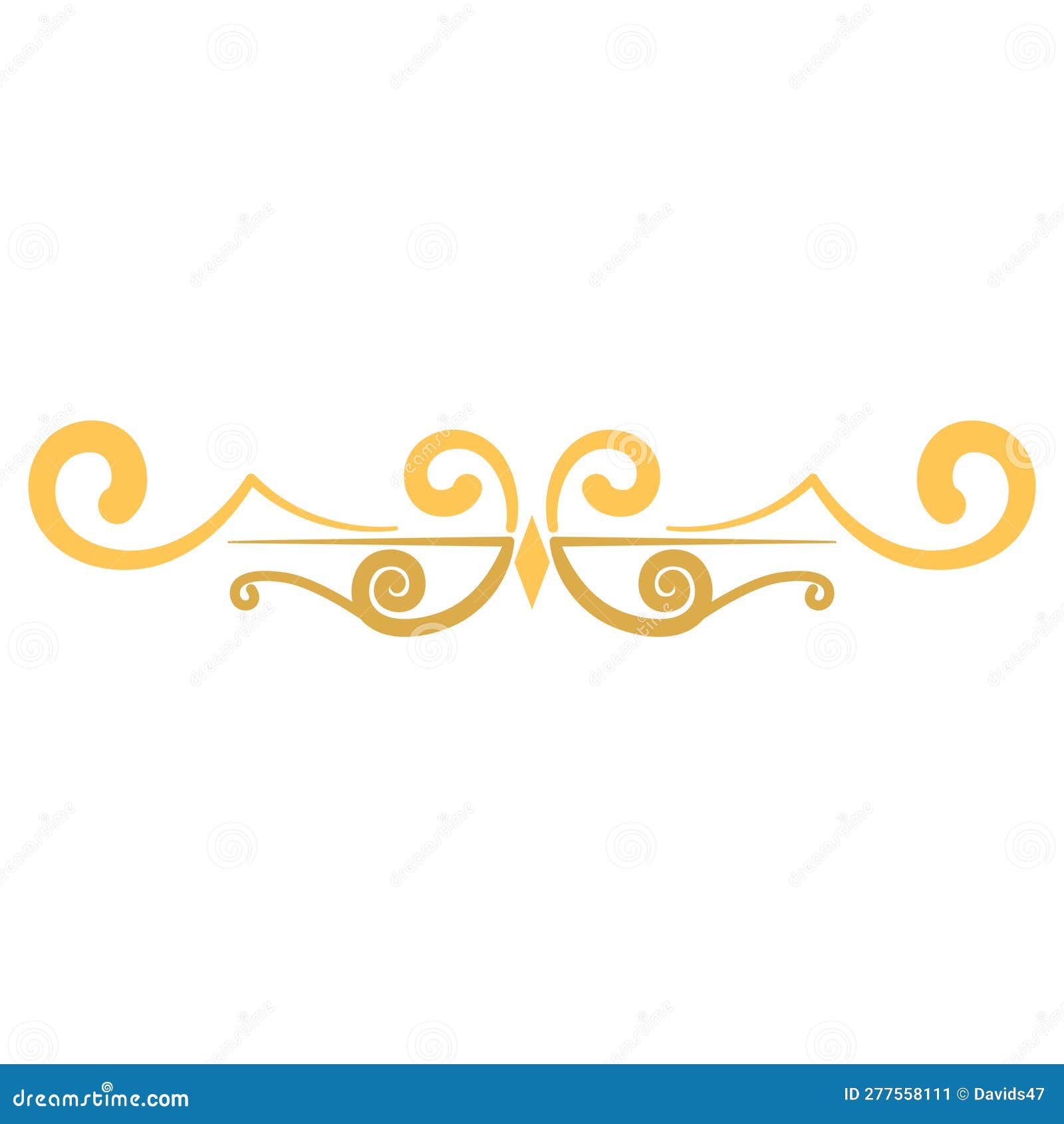 Isolated Golden Border Arabesque Frame Vector Stock Vector ...