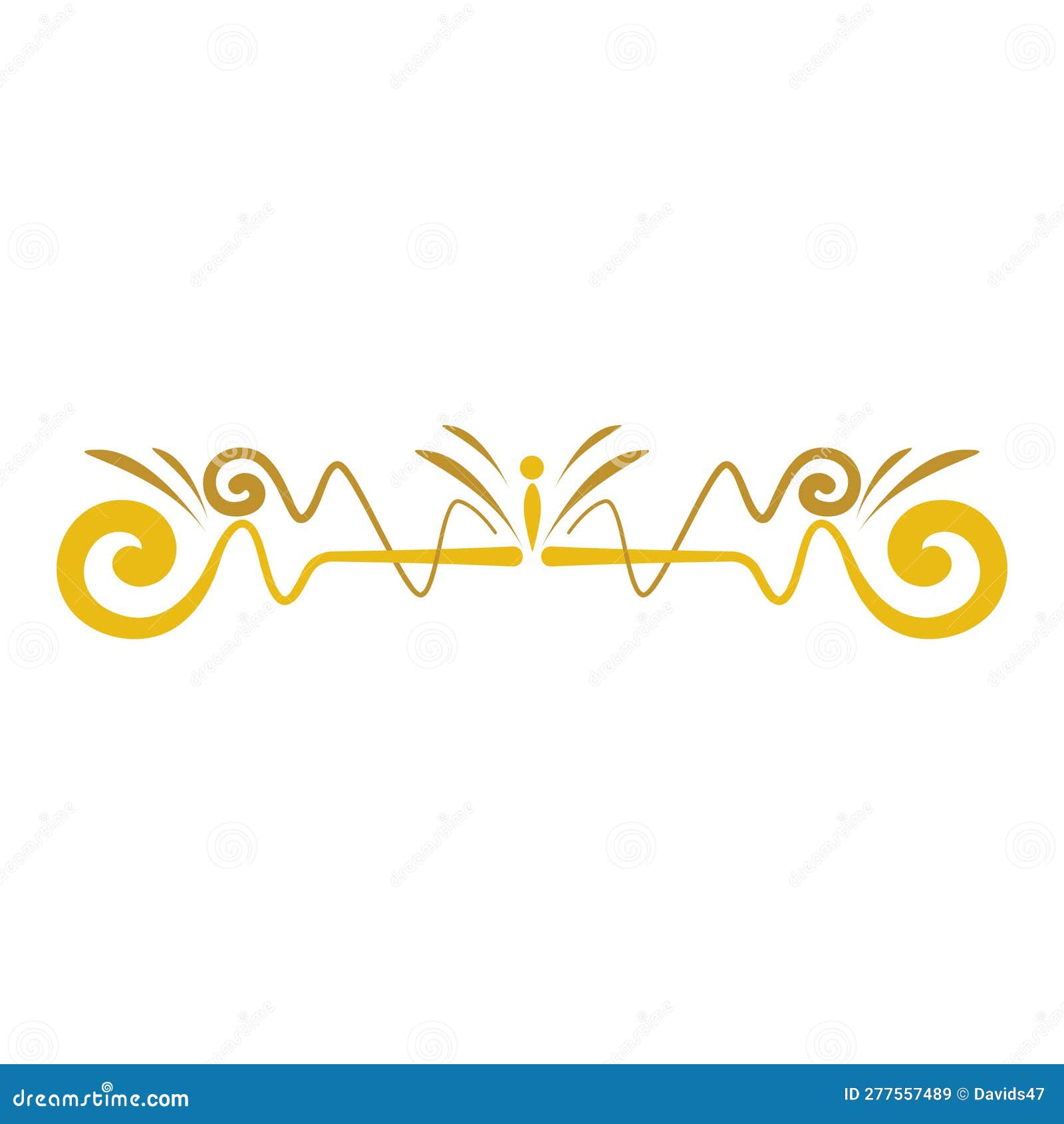 Isolated Golden Border Arabesque Frame Vector Stock Vector ...