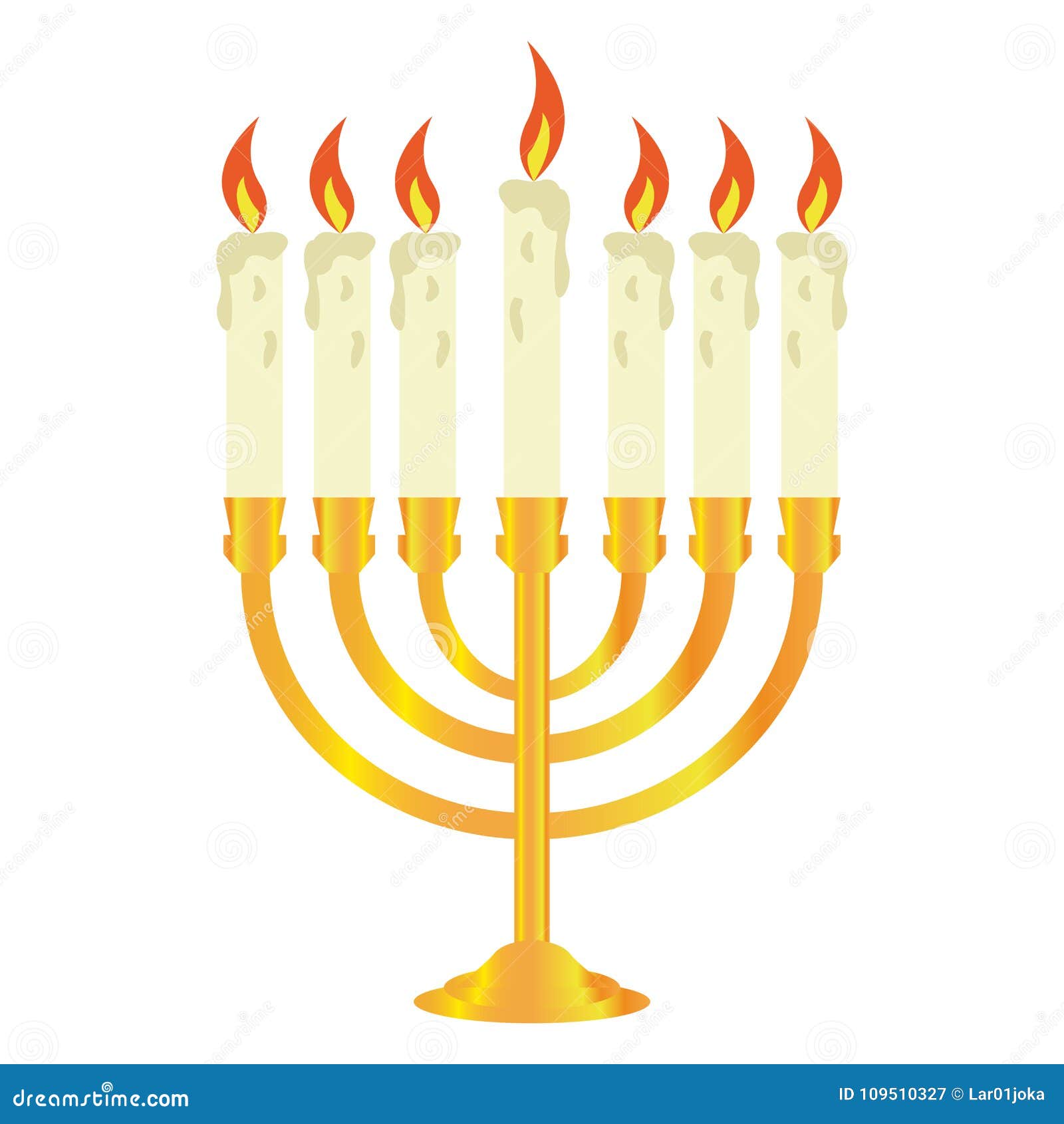 Isolated Golden Candlestick Stock Vector - Illustration of isolated ...