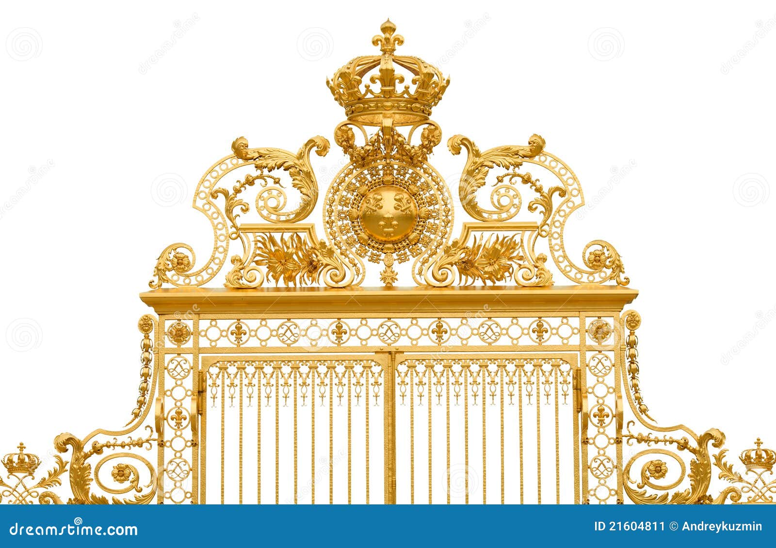 Isolated Golden Gate of Versailles Palace Stock Image - Image of park ...