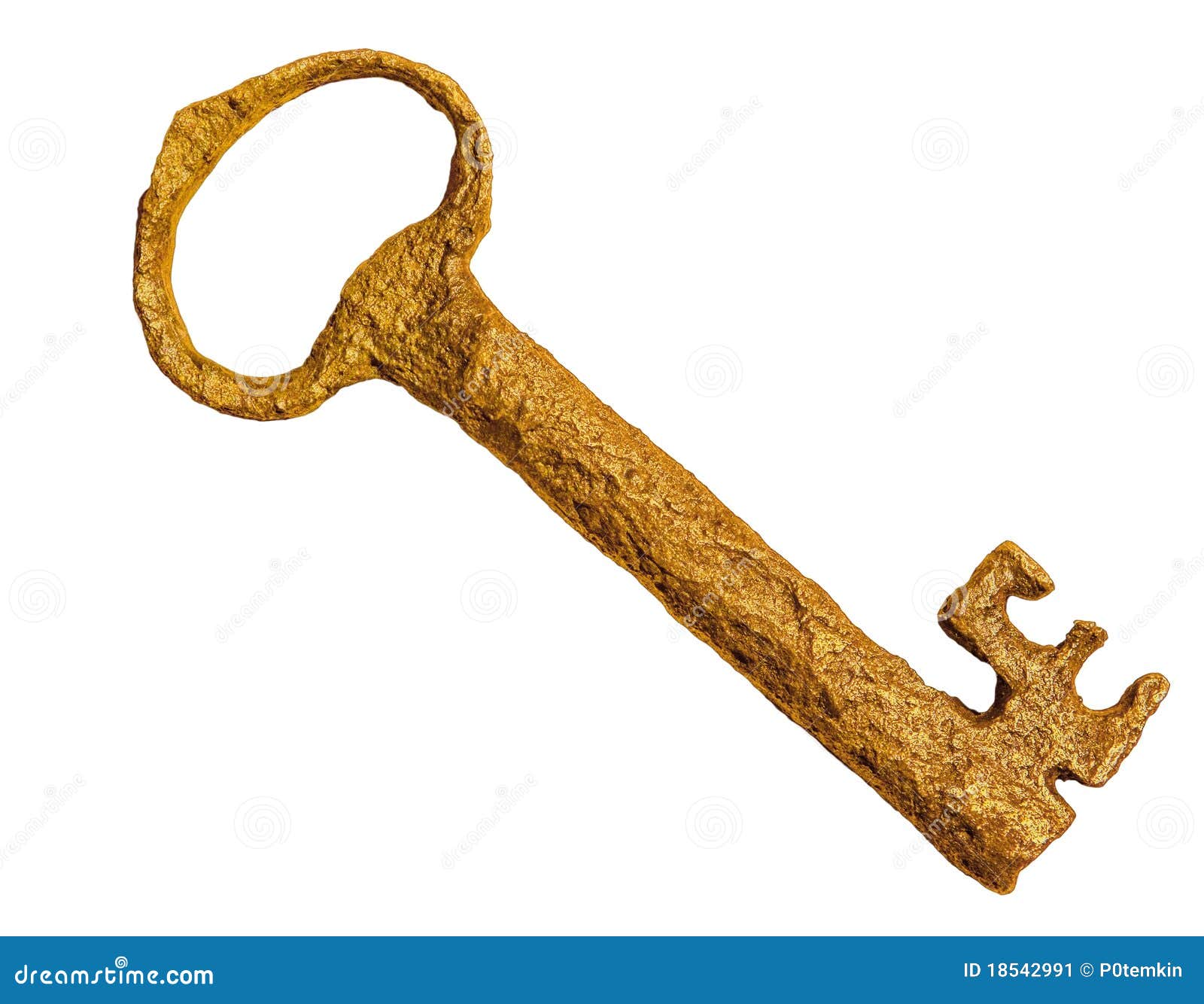 Isolated Golden Key stock image. Image of antique, object - 18542991