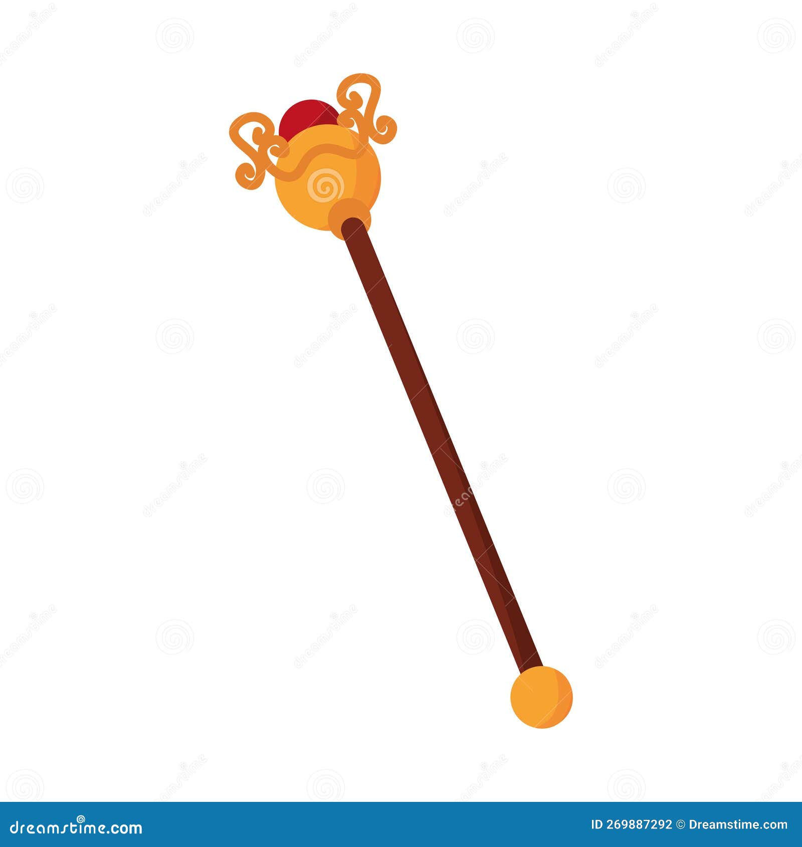 Isolated Golden King Staff Icon Vector Stock Vector - Illustration of ...