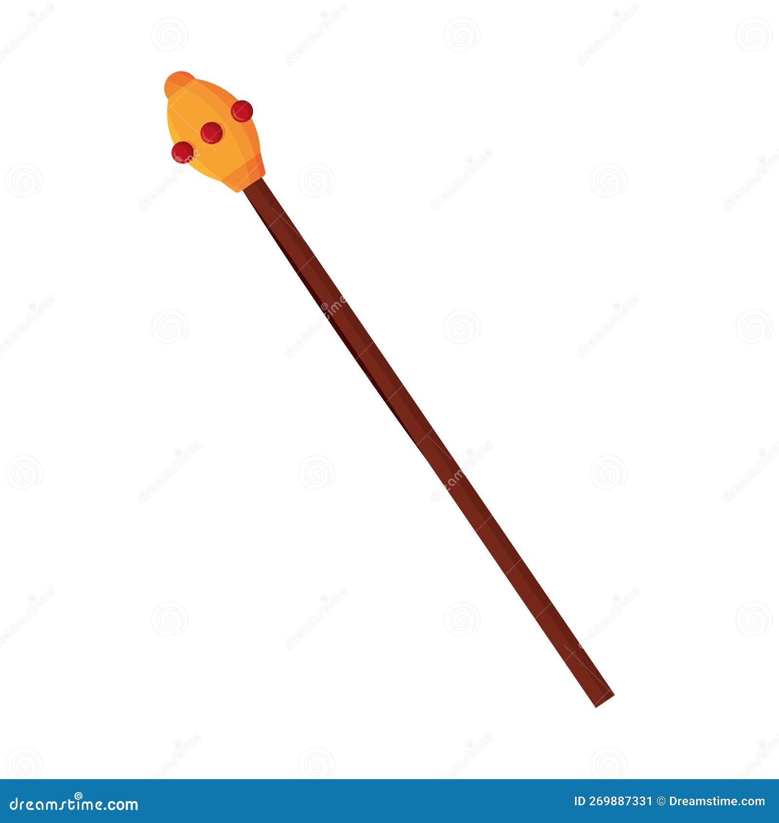Isolated Golden King Staff Icon Vector Stock Vector - Illustration of ...