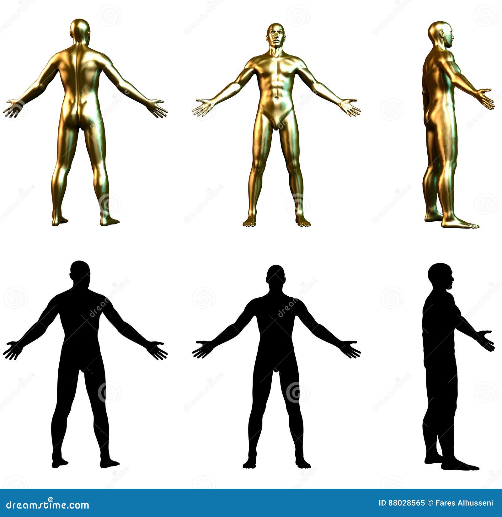 Isolated golden man stock illustration. Illustration of isolated - 88028565