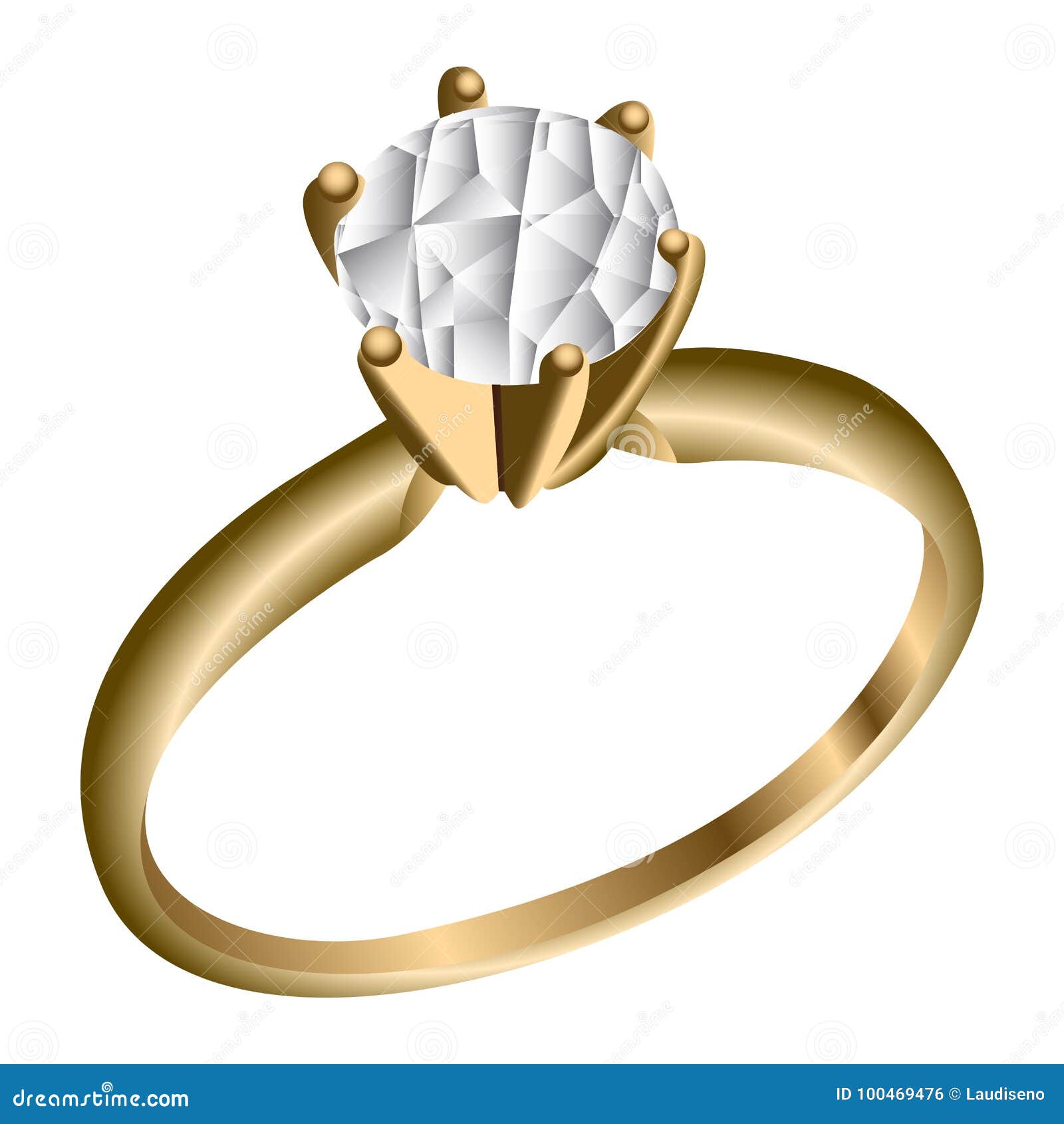 Isolated golden ring stock illustration. Illustration of objects ...