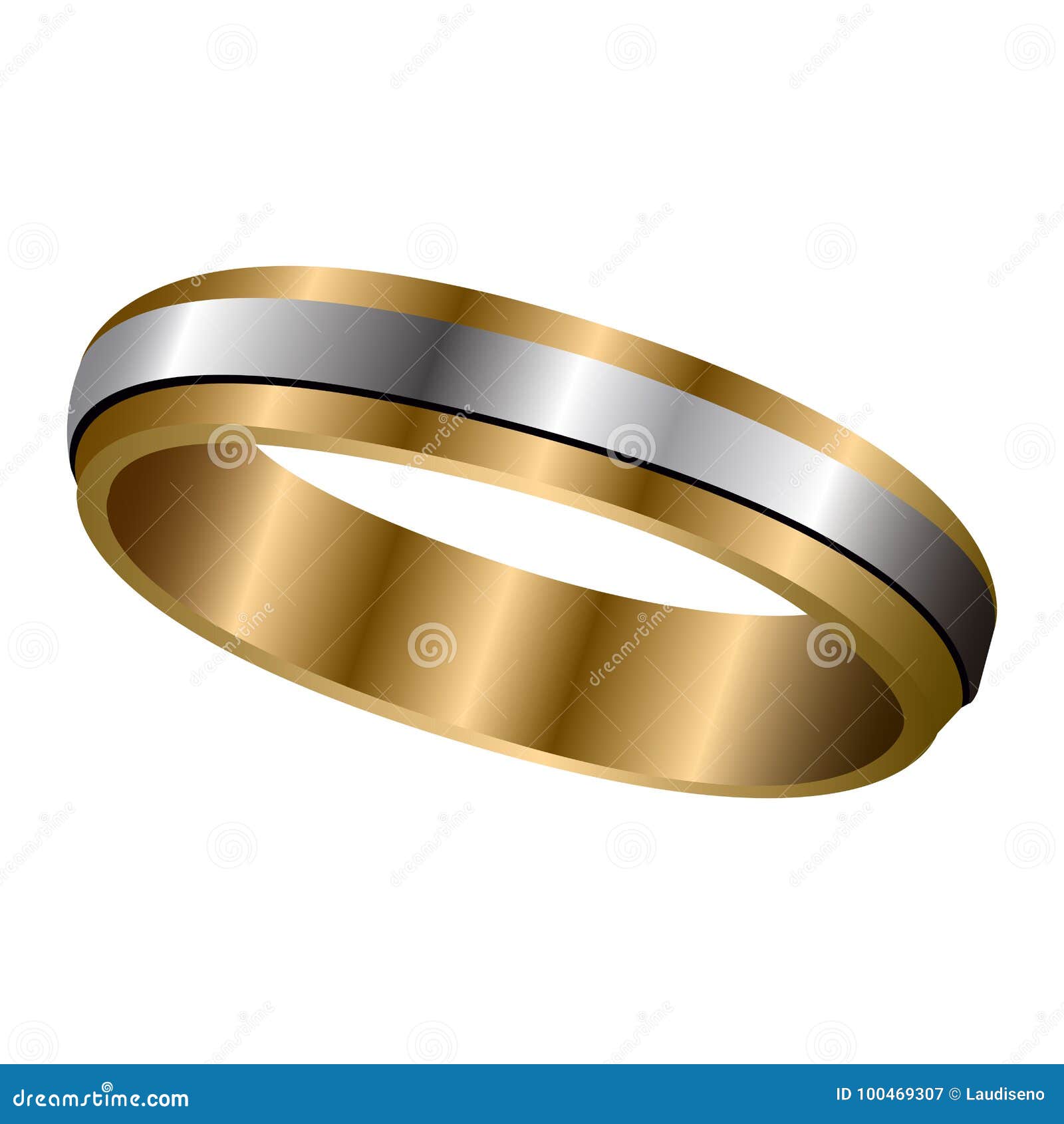 Isolated golden ring stock vector. Illustration of precious - 100469307