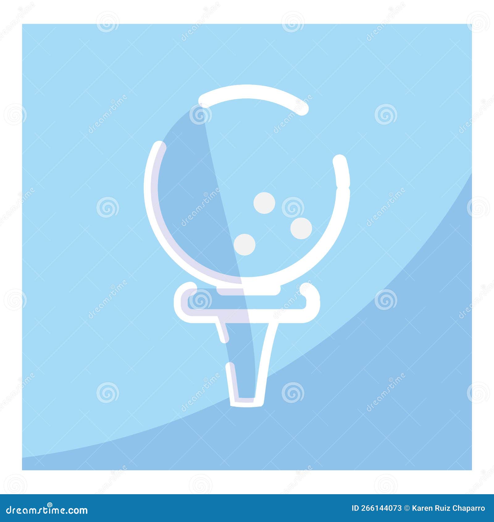 Isolated Golf Ball on Pin Icon Vector Stock Vector - Illustration of ...