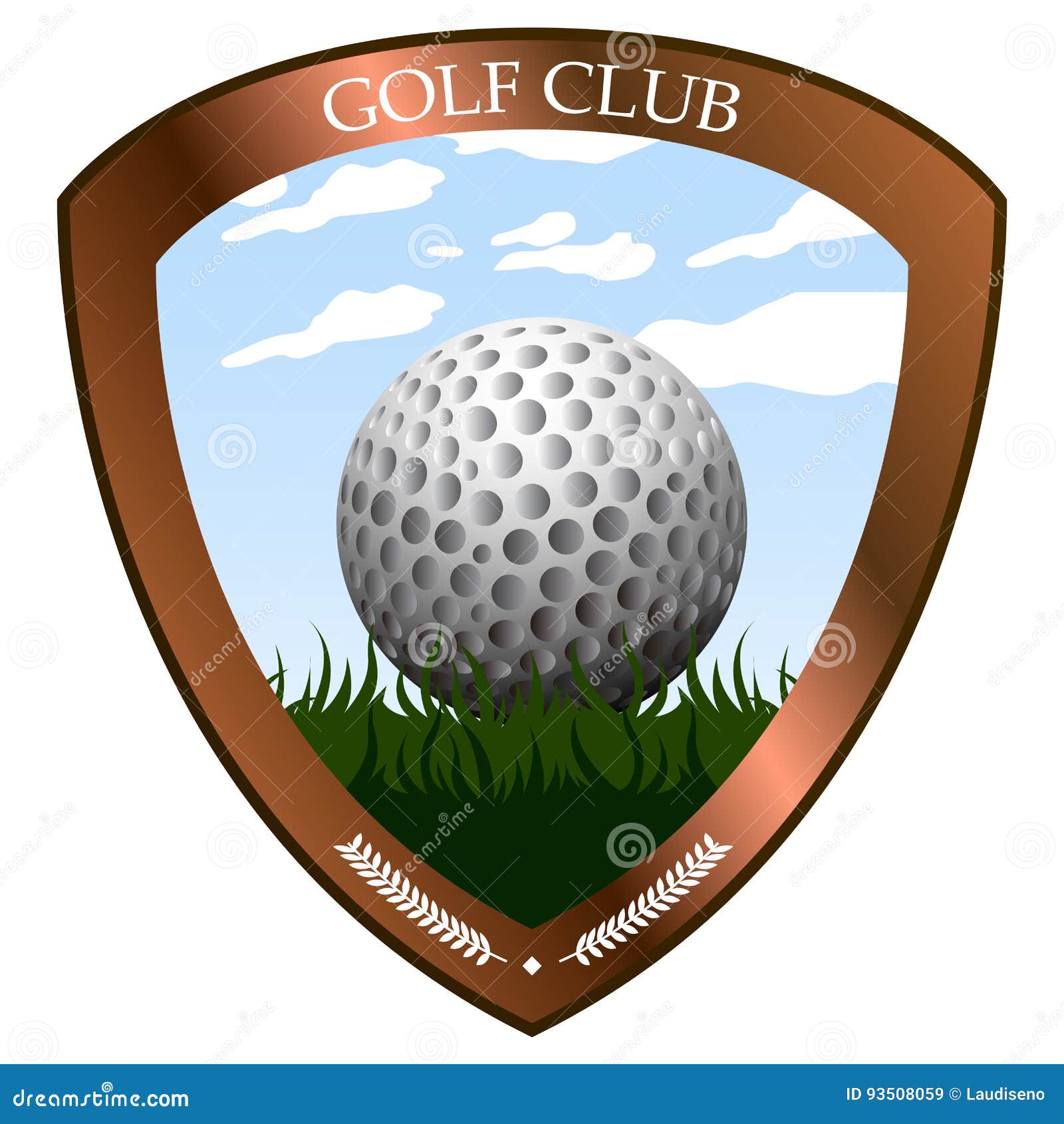 Isolated golf emblem stock illustration. Illustration of graphic - 93508059