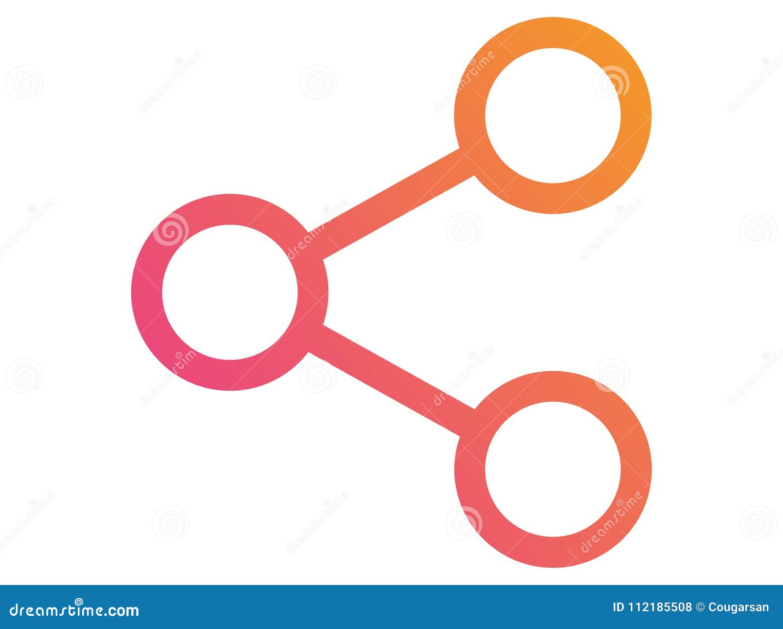 Isolated Gradient Vector Colorful Share Line Icon Stock Vector ...