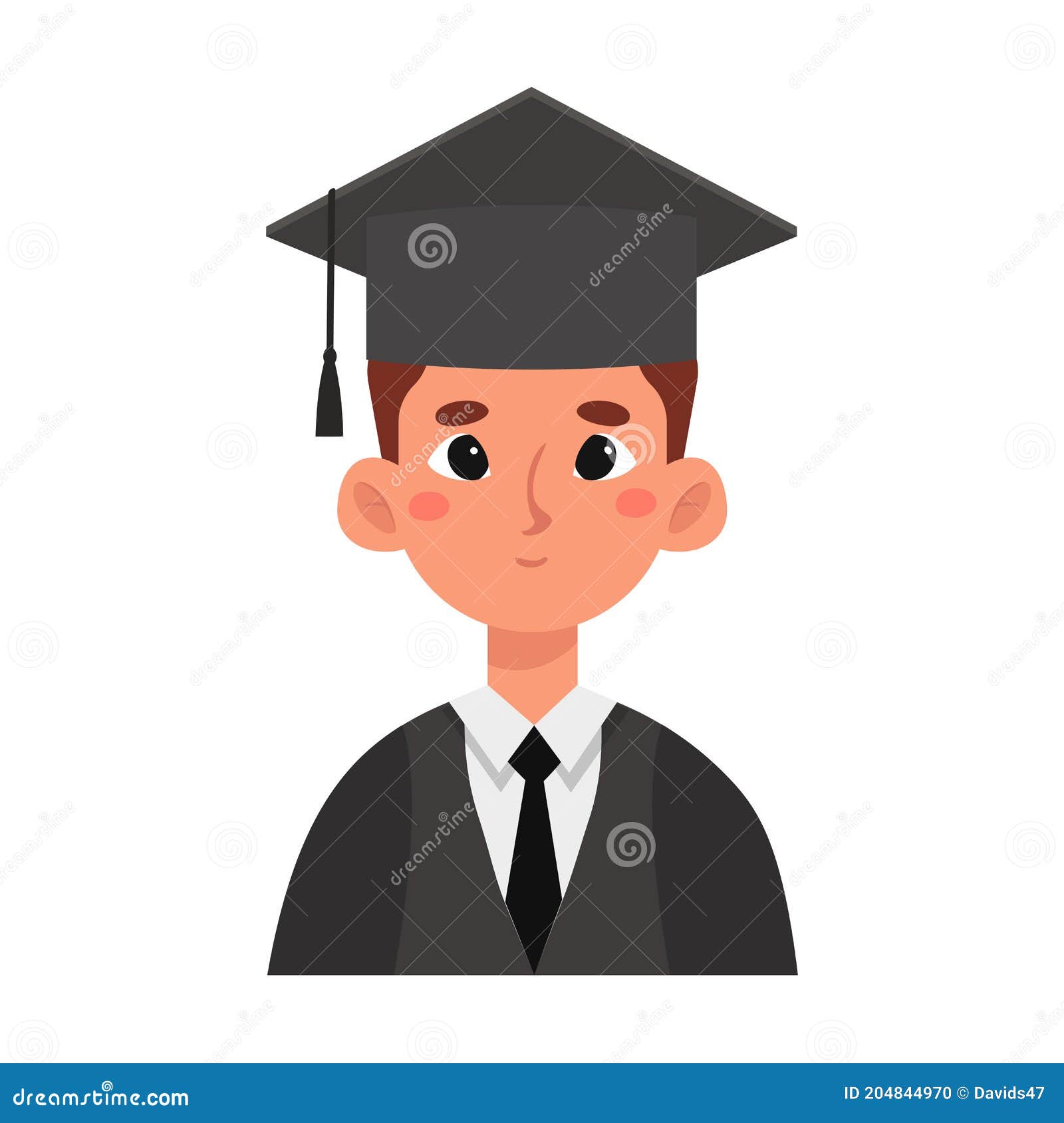 Isolated graduate icon stock vector. Illustration of clipart - 204844970