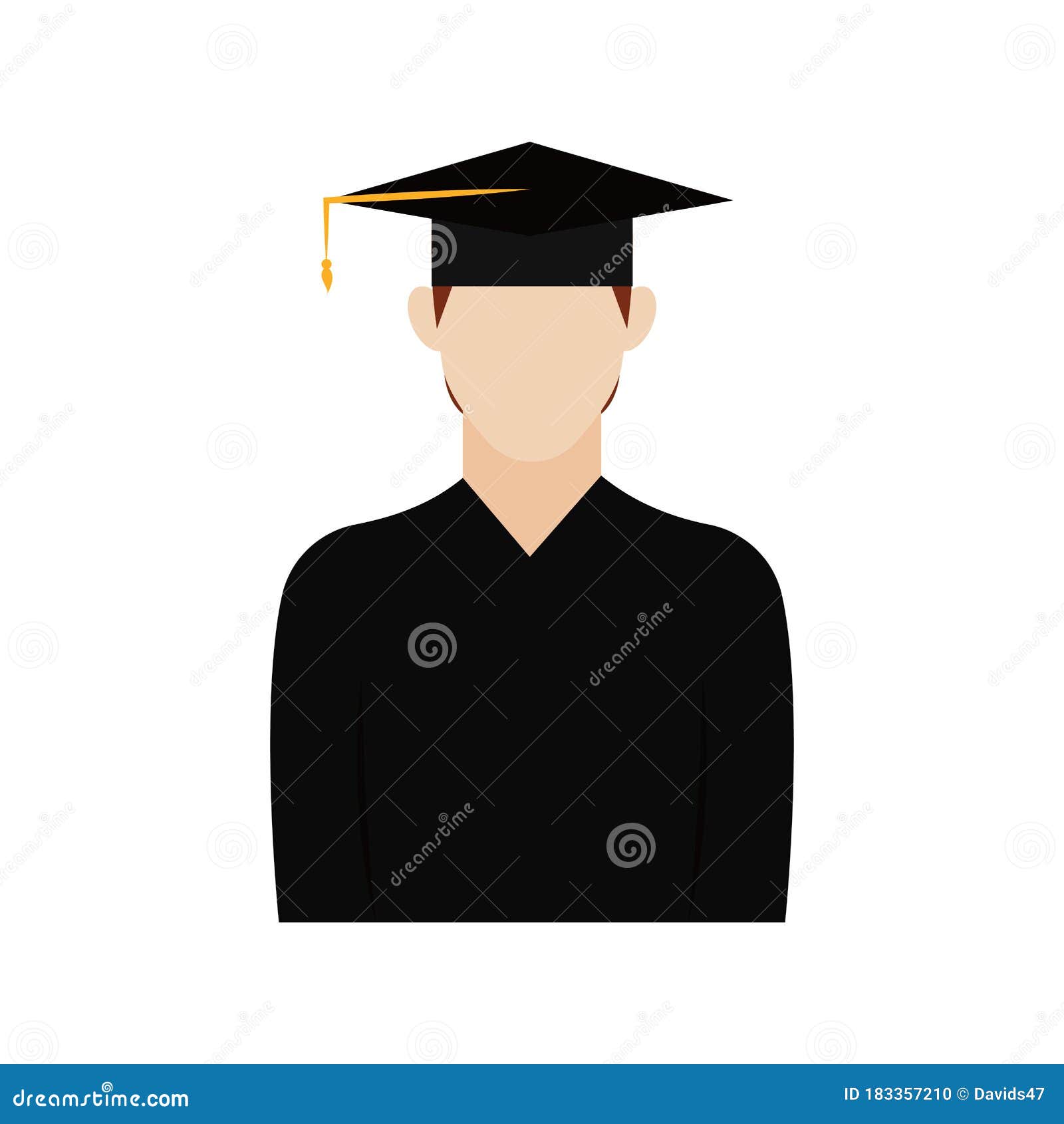 Isolated Graduate Student Icon Stock Vector - Illustration of sign ...