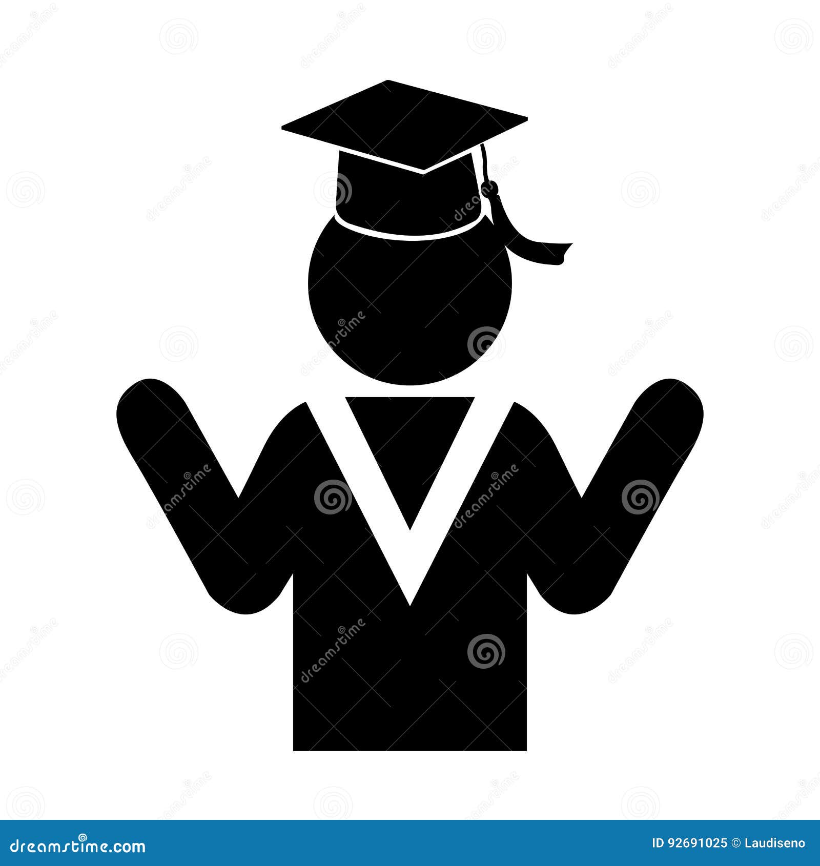 Isolated Graduating Student Icon Stock Vector - Illustration of ...