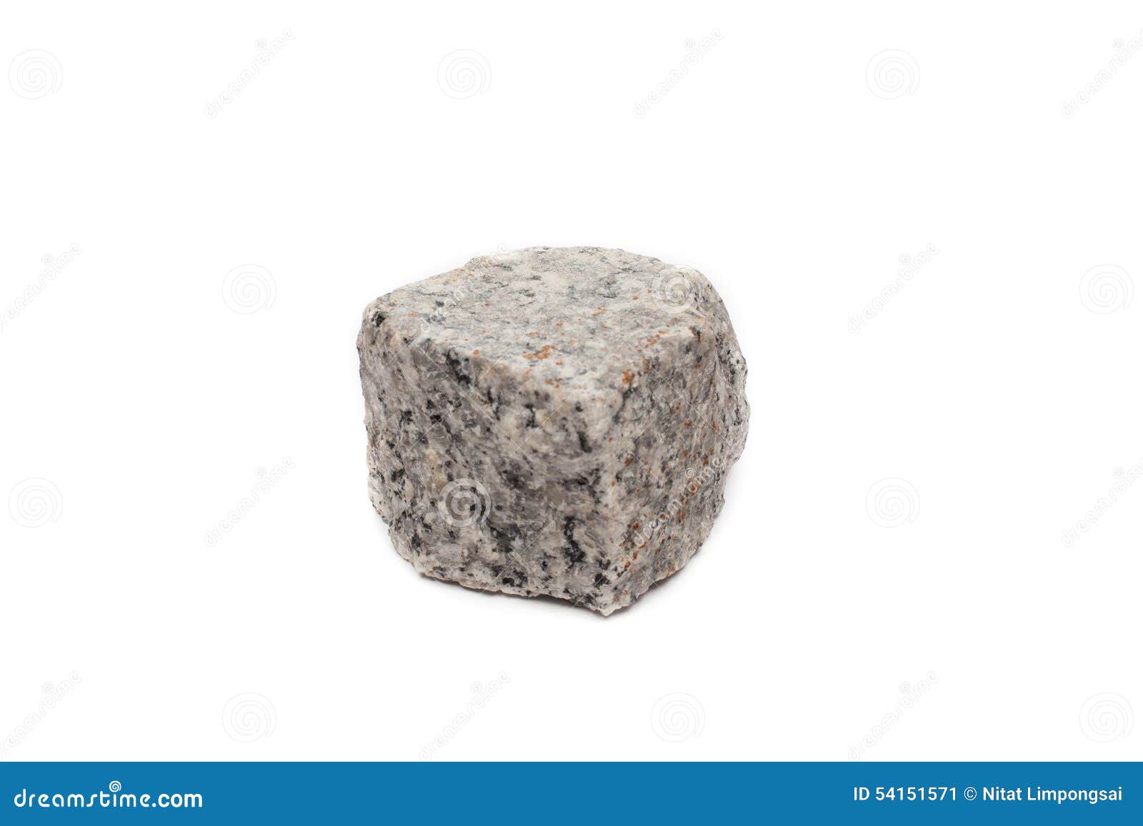 Isolated Granite Rock on White Background Stock Image - Image of nature ...