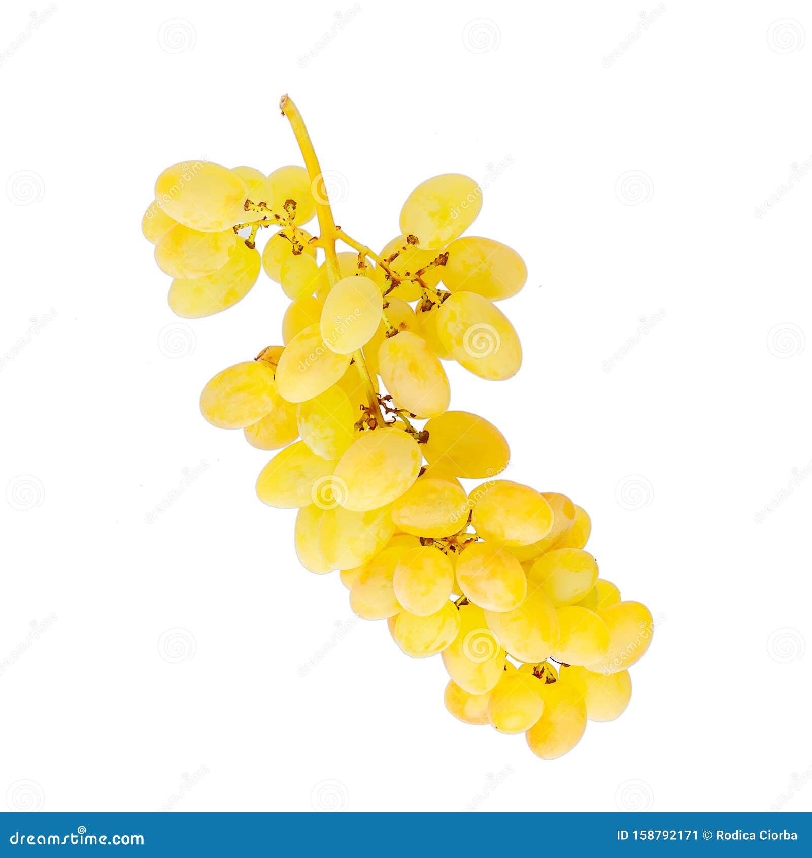 Fresh Green Grapes Isolated on White Background Stock Image - Image of ...