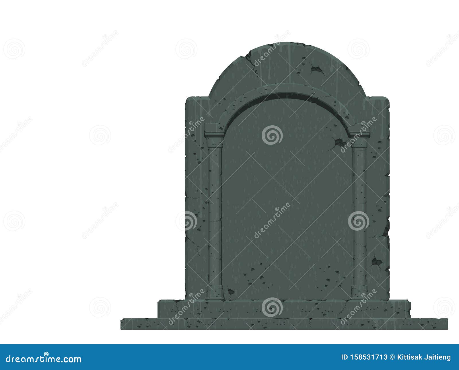 An Isolated Gravestone on Transparent Background Stock Vector ...