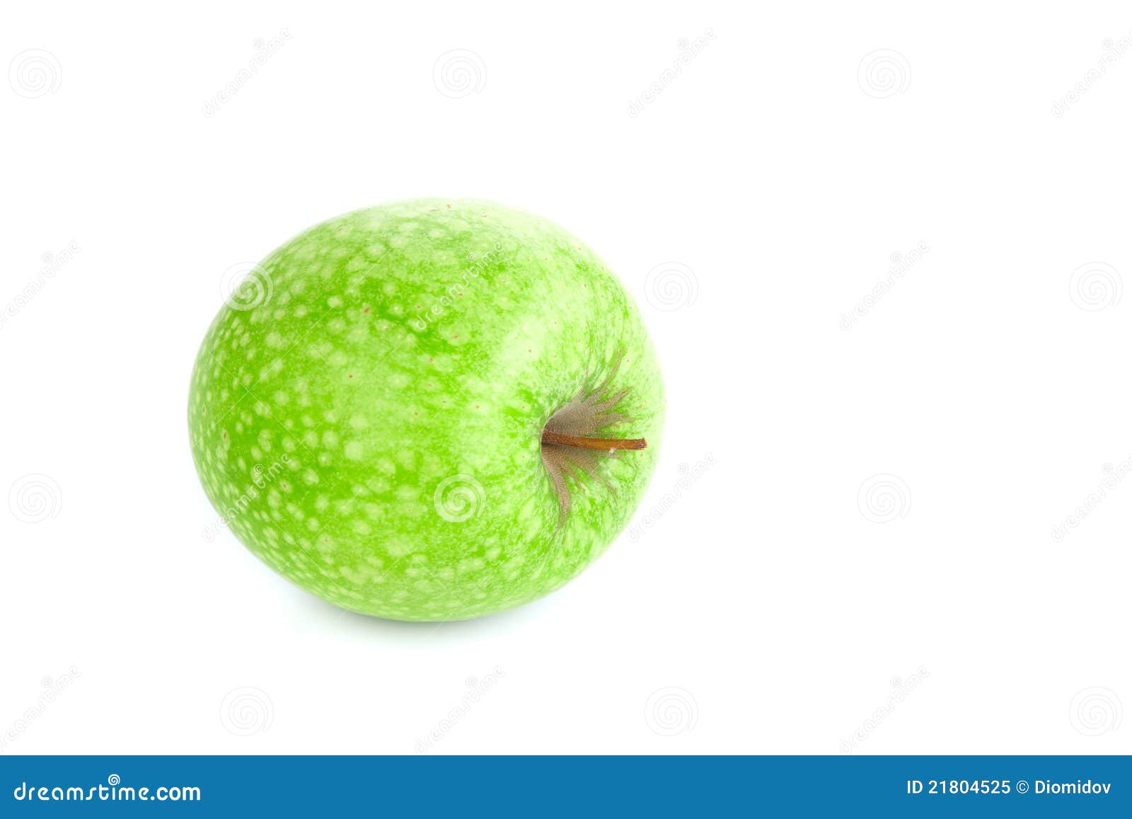 Isolated Green Apple Spotted On A White Background Royalty Free Stock ...