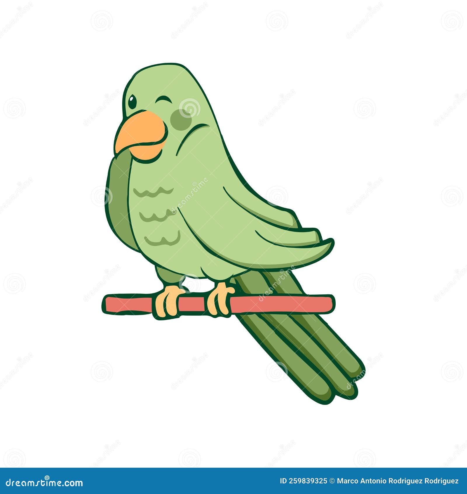 Isolated Green Bird Draw Vector Illustration Stock Vector ...