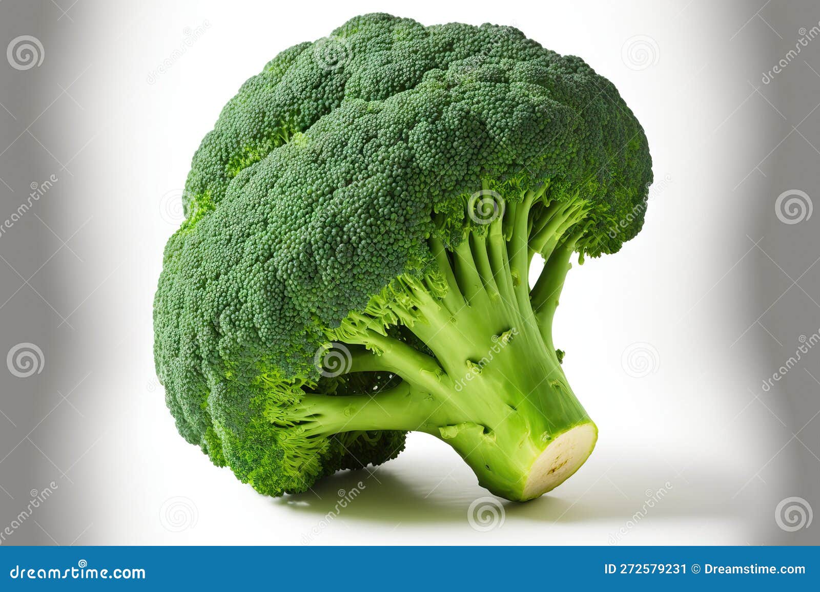 Isolated Green Broccoli Over a White Backdrop. Wholesome Food Veggie ...