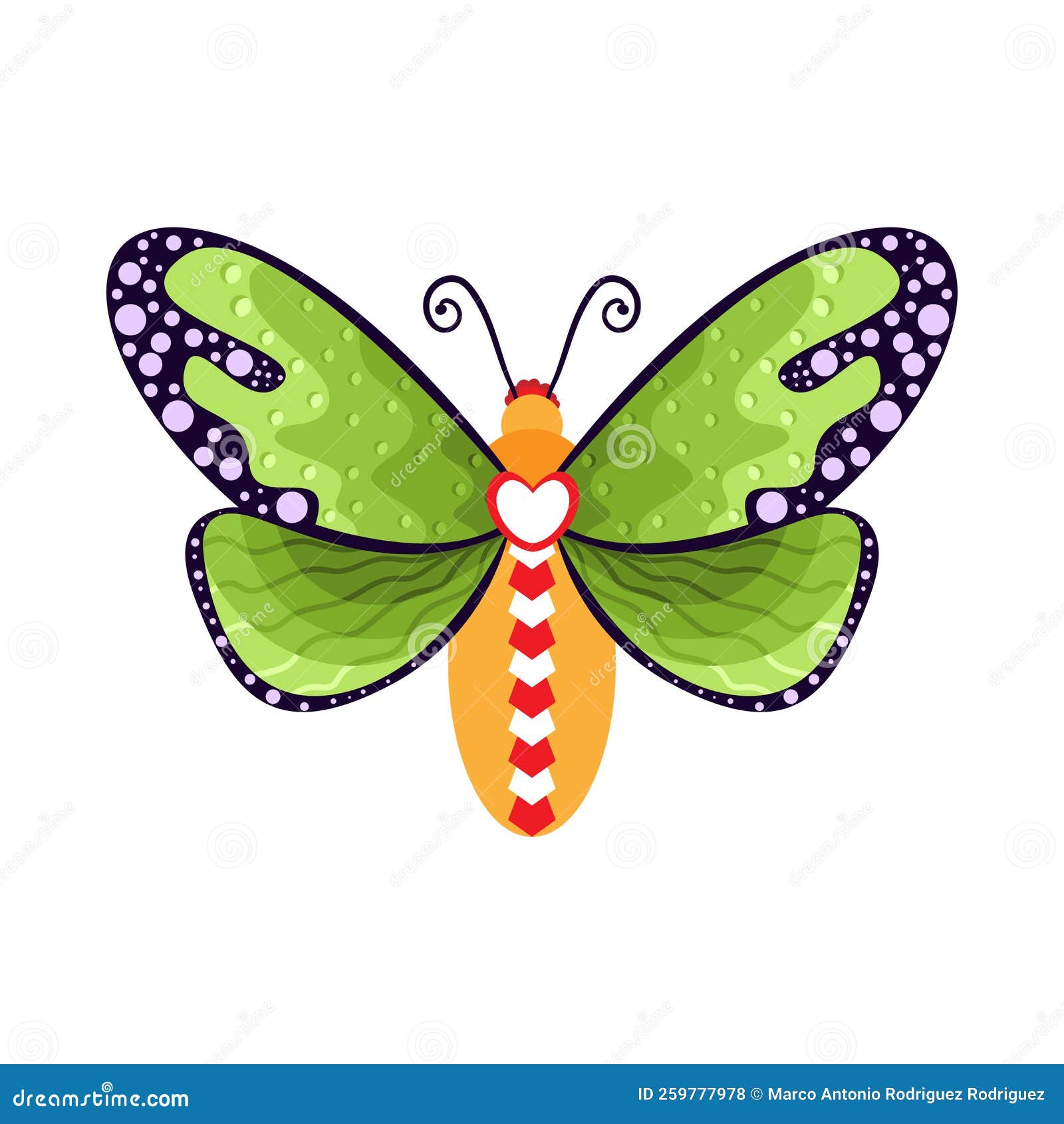 Isolated Green Butterfly Vector Illustration Stock Vector ...