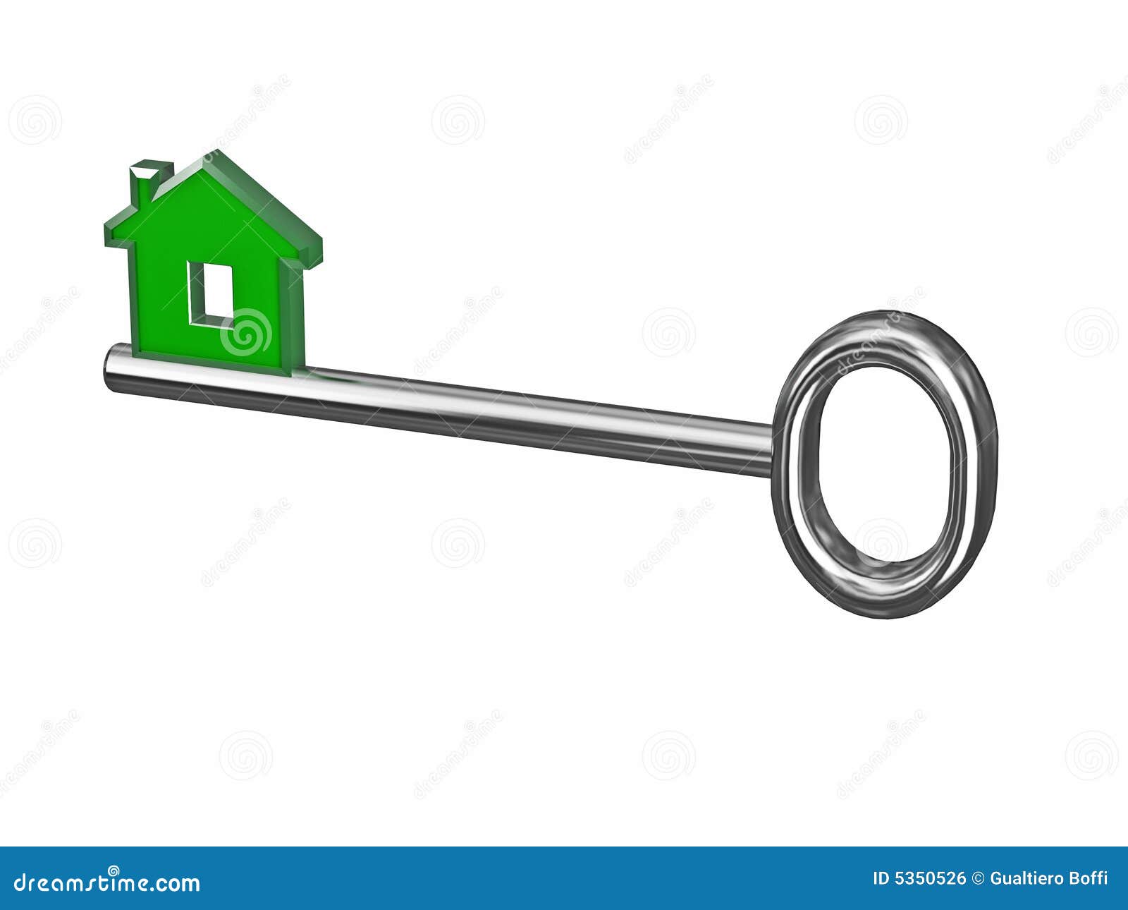 Isolated Green Eco House Key Stock Photo - Image of artificial, access ...