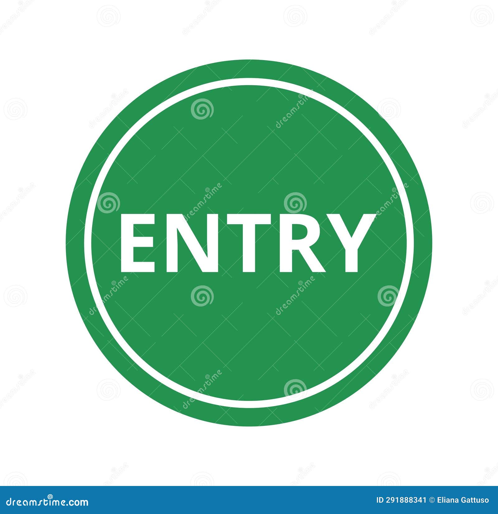 Isolated Green Entry Symbol Stock Vector - Illustration of ...