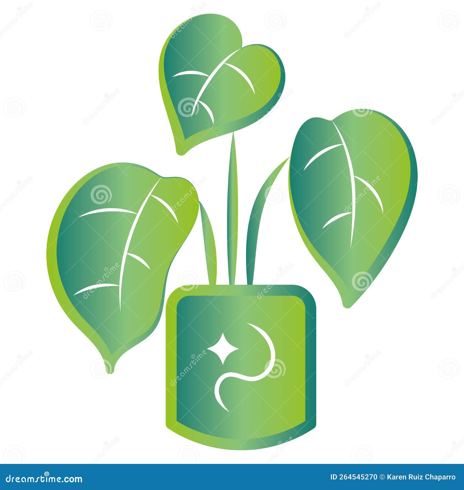 Isolated Green Indoor Plant Icon Vector Stock Vector - Illustration of ...