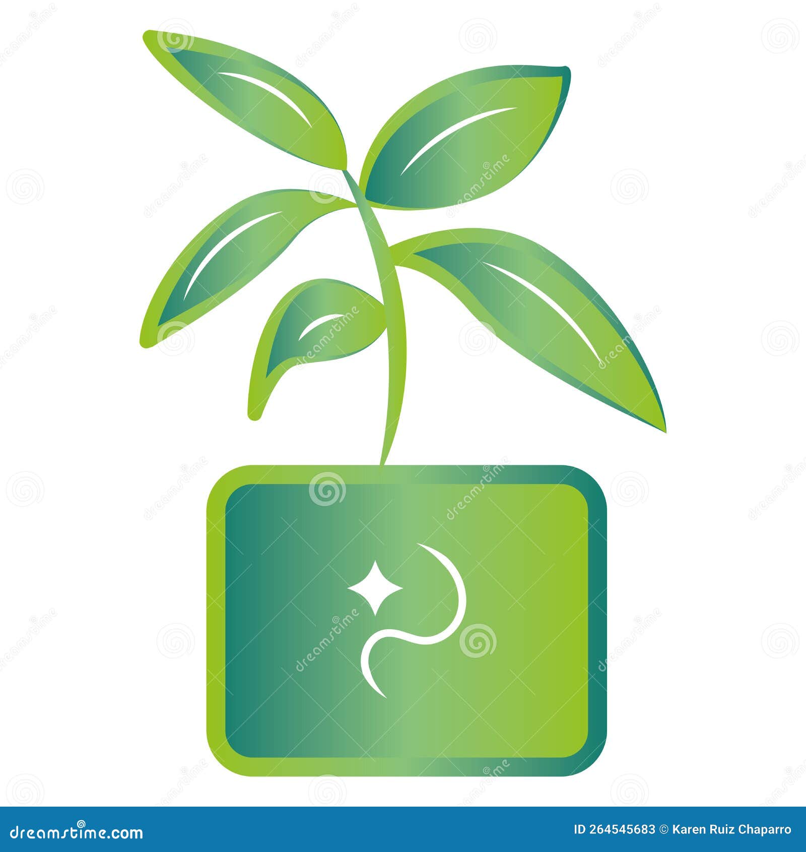 Isolated Green Indoor Plant Icon Vector Stock Vector - Illustration of ...