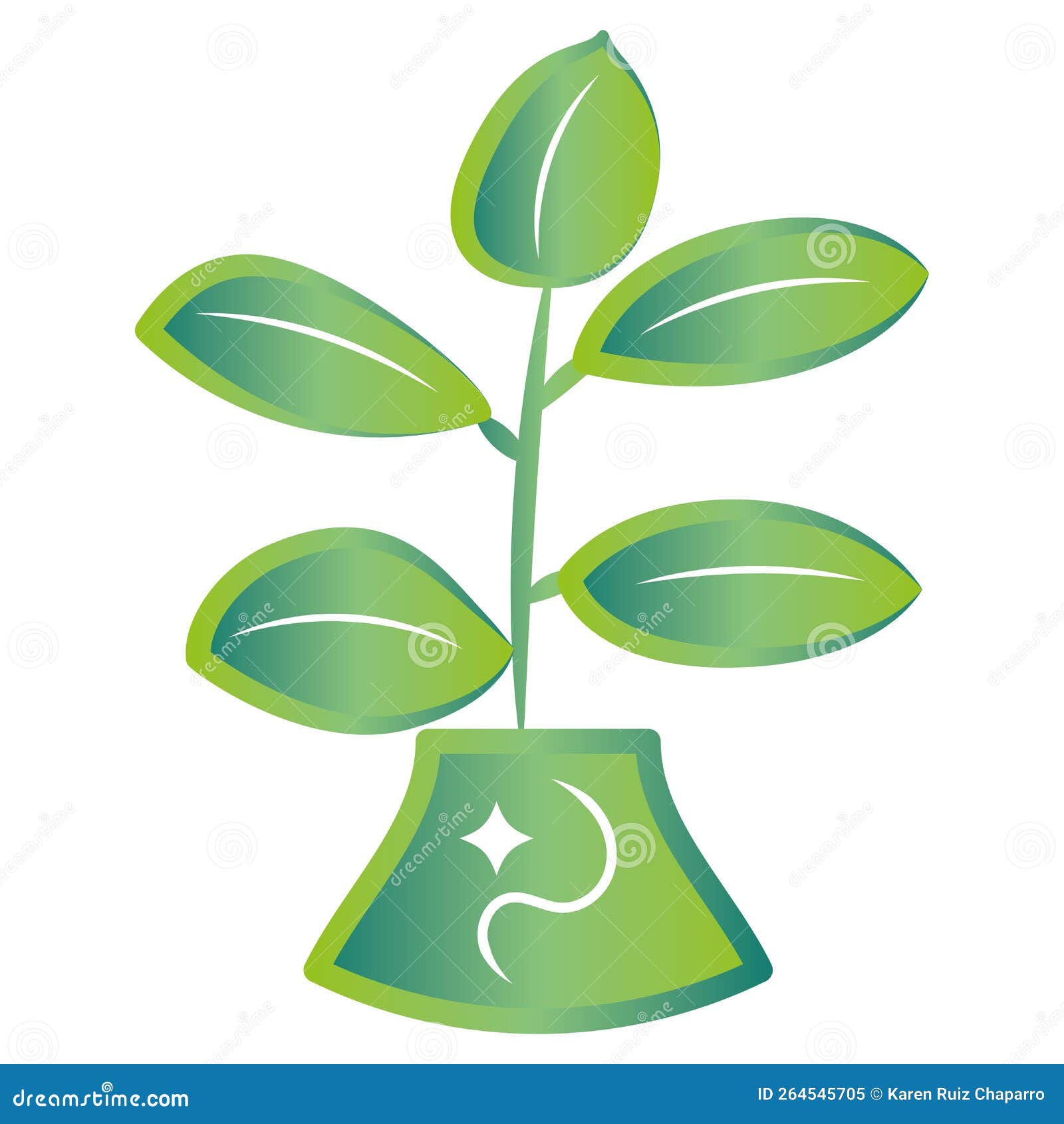 Isolated Green Indoor Plant Icon Vector Stock Vector - Illustration of ...