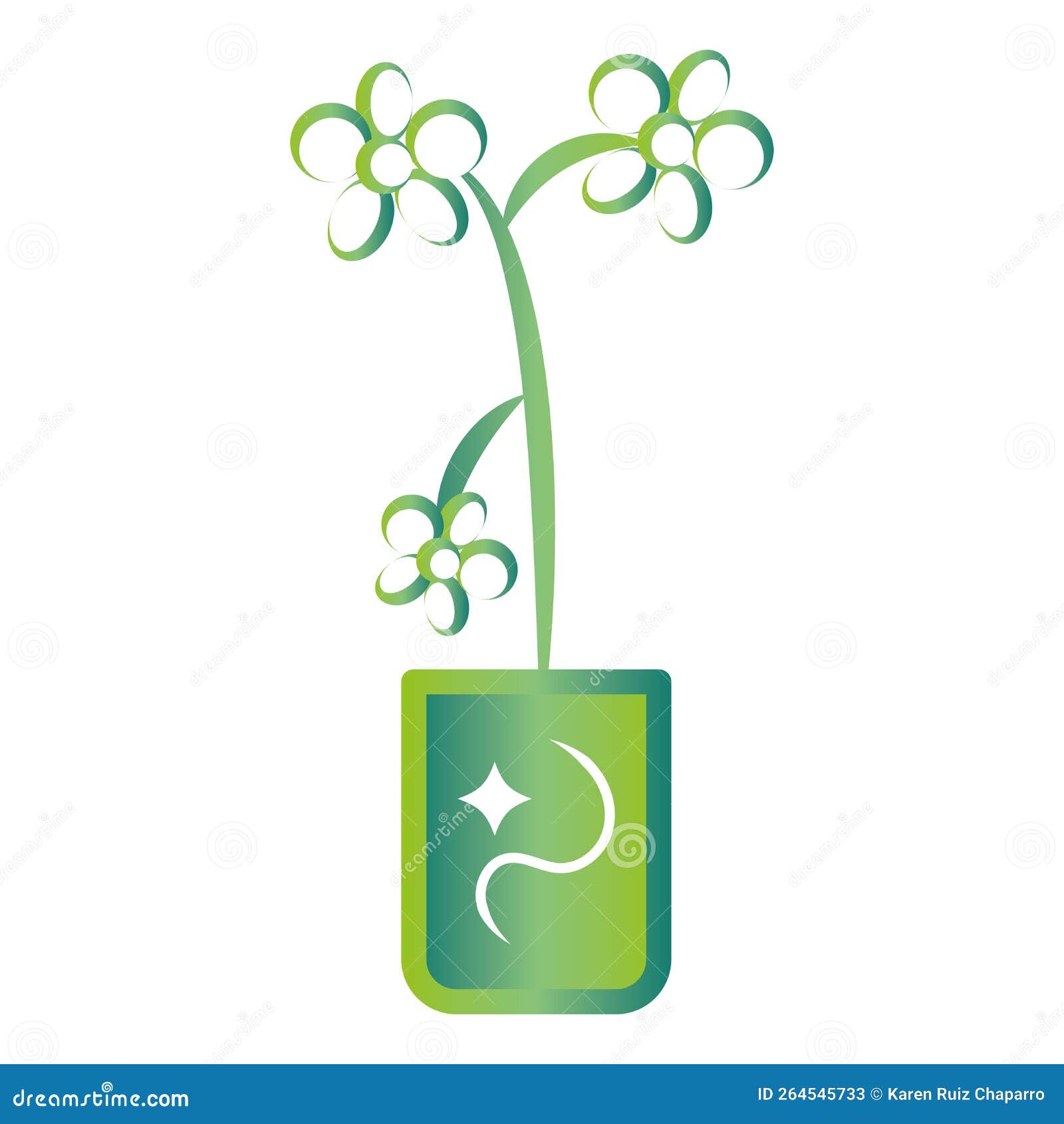 Isolated Green Indoor Plant Icon Vector Stock Vector - Illustration of ...