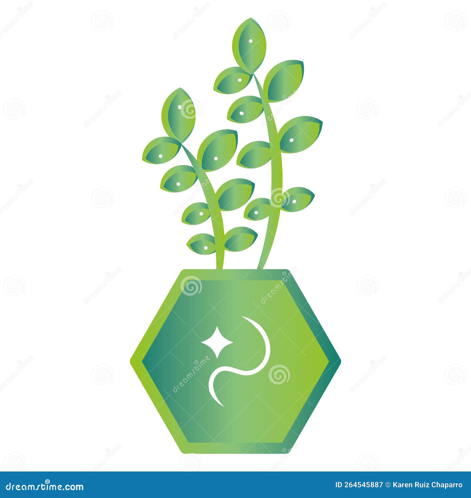 Isolated Green Indoor Plant Icon Vector Stock Vector - Illustration of ...