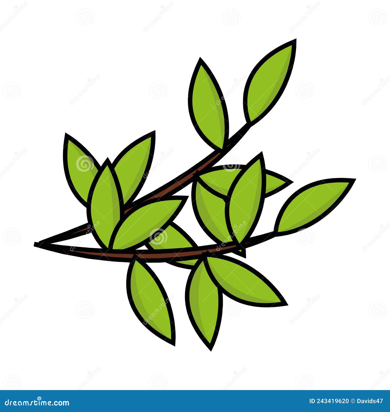 Isolated Green Leaf Cartoon Icon Vector Stock Vector - Illustration of ...