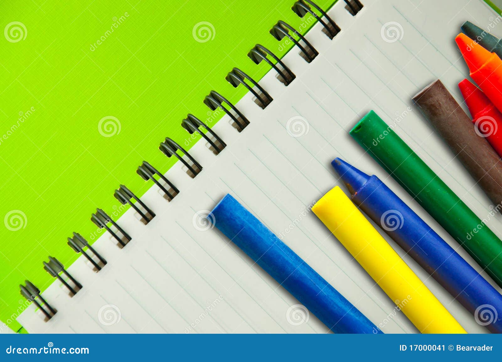 Isolated Green Notebook on White. Stock Illustration - Illustration of ...