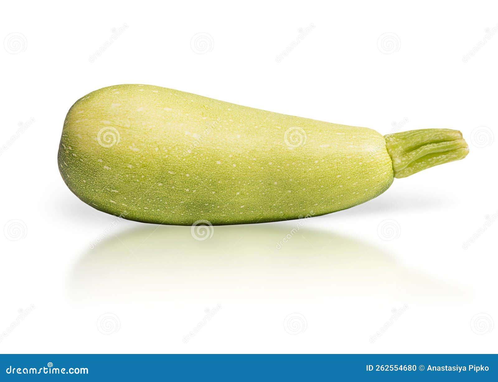 Isolated Green Zucchini on White Background Stock Photo - Image of ...