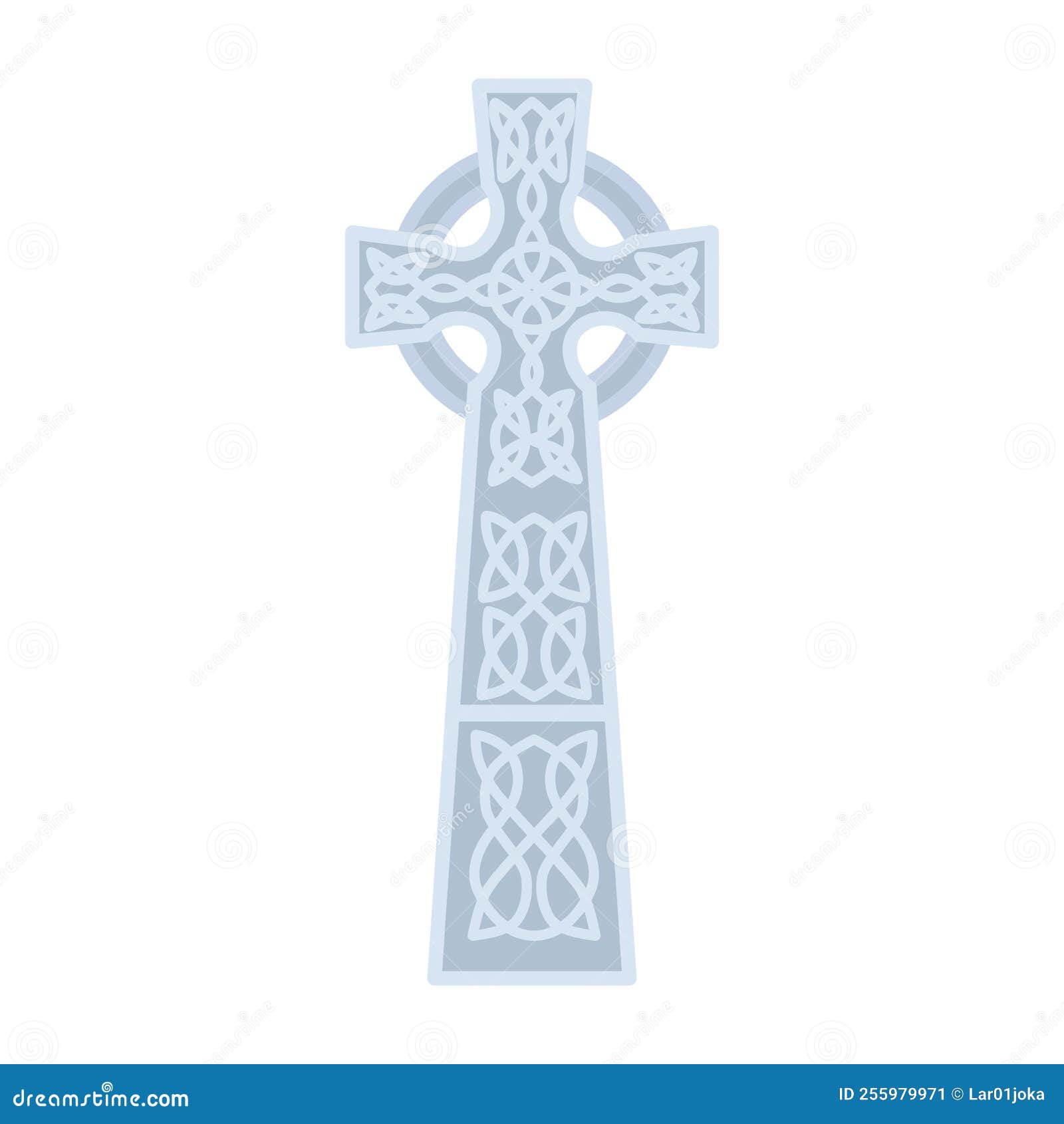 Isolated Grey Irish Patrick Cross Icon Vector Stock Vector ...
