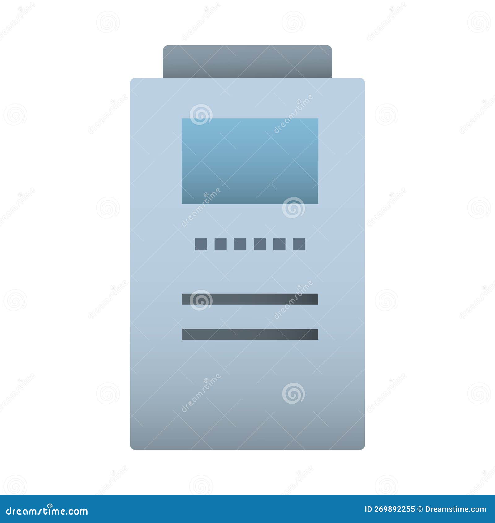 Isolated Grey Pc Tower Image Vector Stock Vector - Illustration of ...