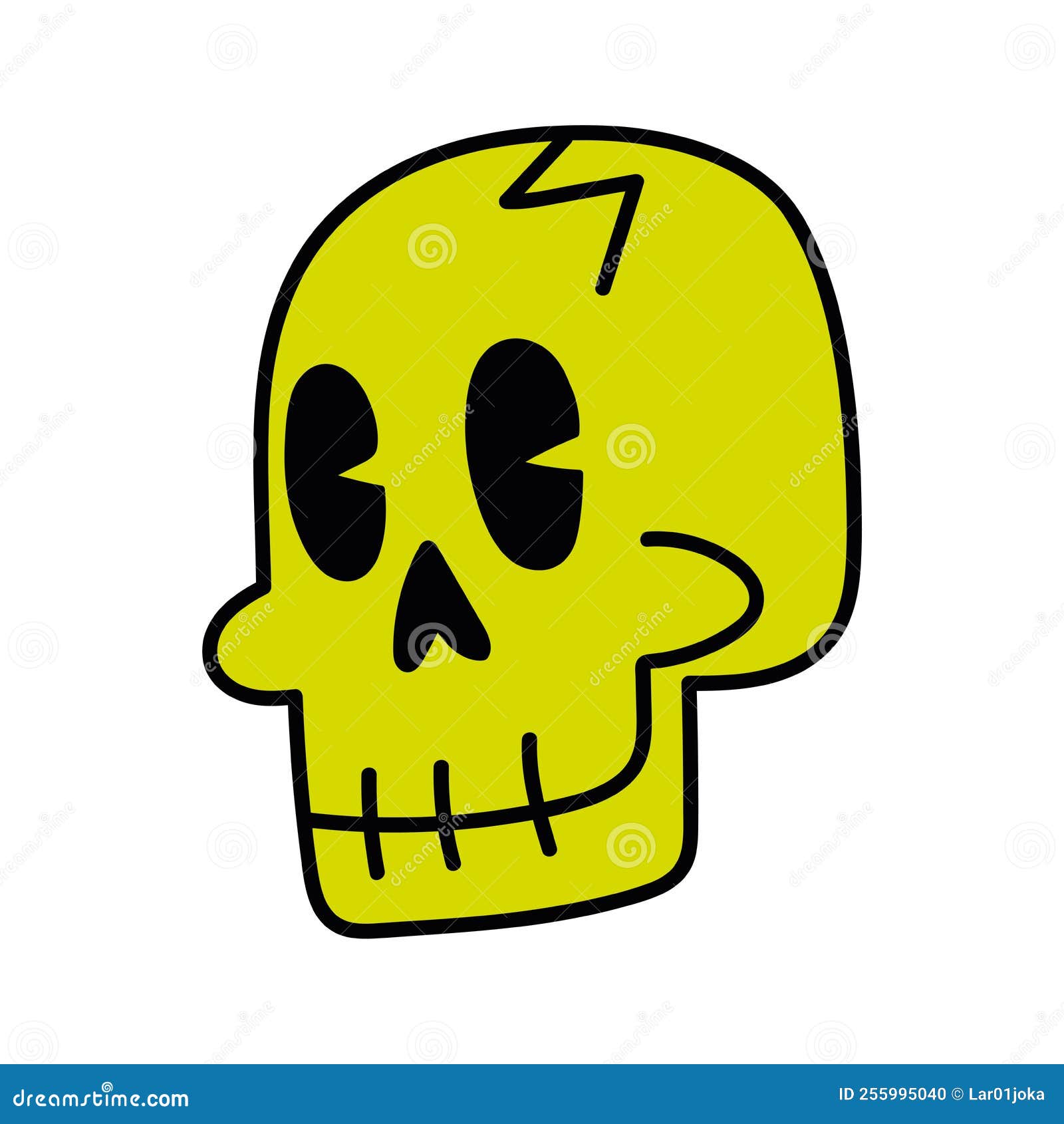 Isolated Groovy Skull Emote Icon Vector Stock Vector - Illustration of ...