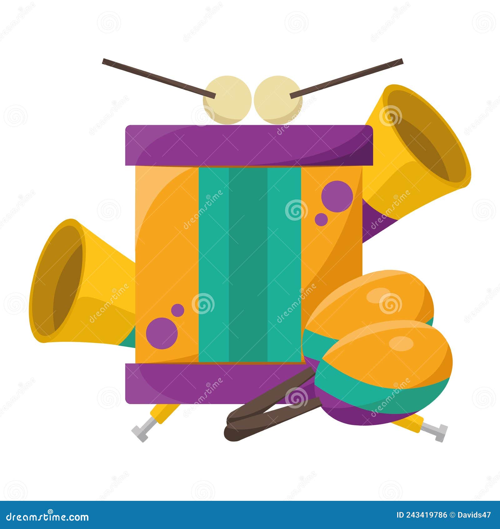 Carnival Musical Instruments, Holiday Hats With Scarf, Bow Tie Clip Art ...