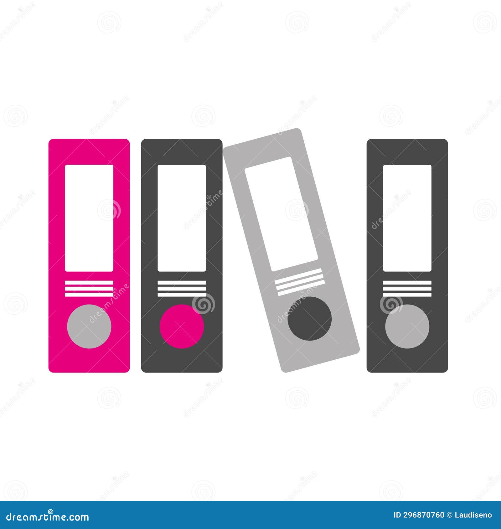 Isolated Group of Office Folders Icon Vector Stock Vector ...