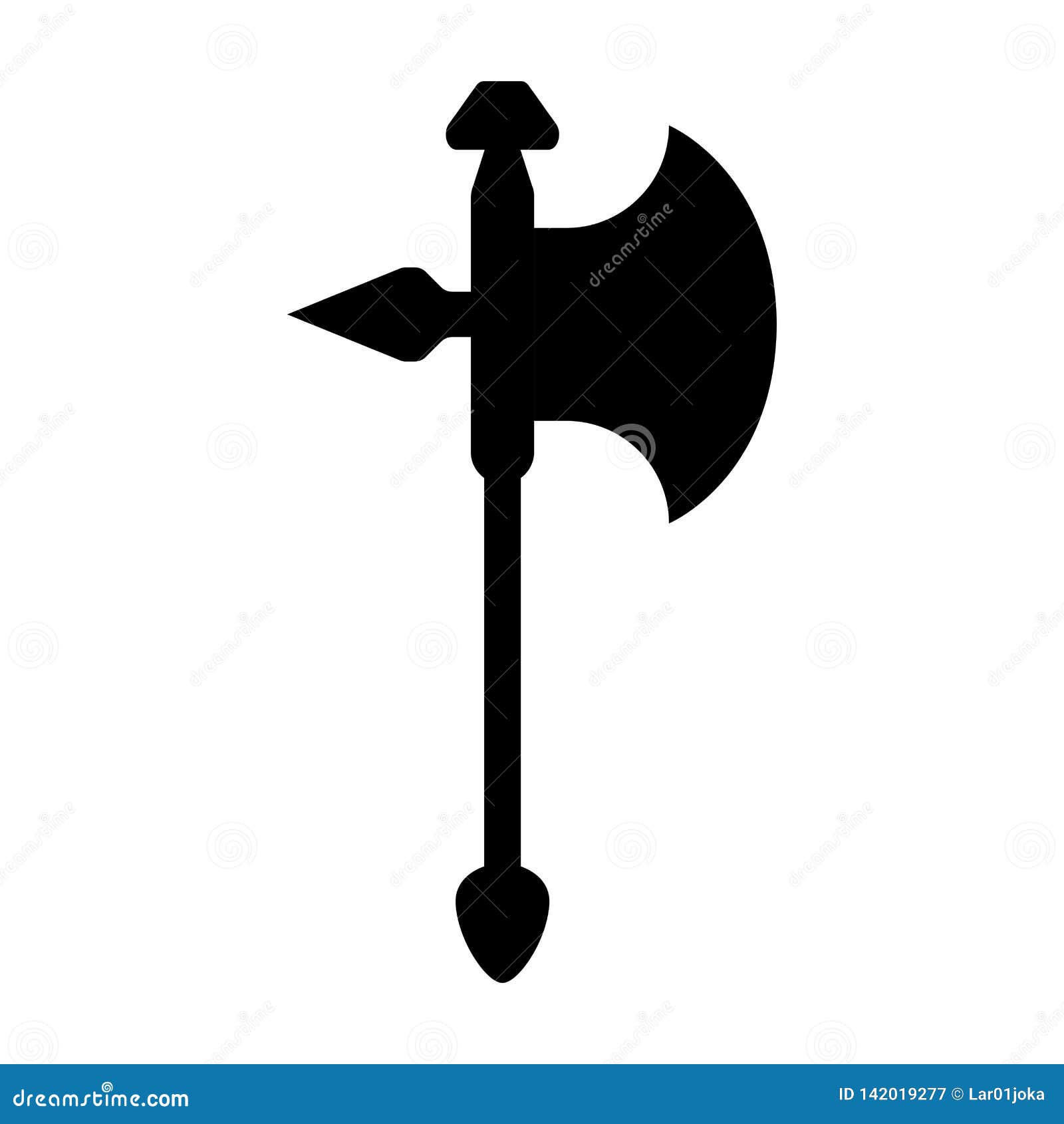 Isolated halberd icon stock vector. Illustration of attack - 142019277