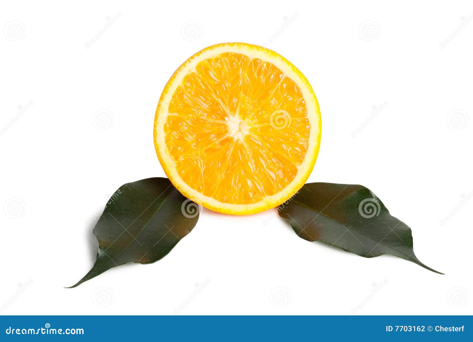 Isolated Half of Orange Fruit Stock Photo - Image of reflection, care ...