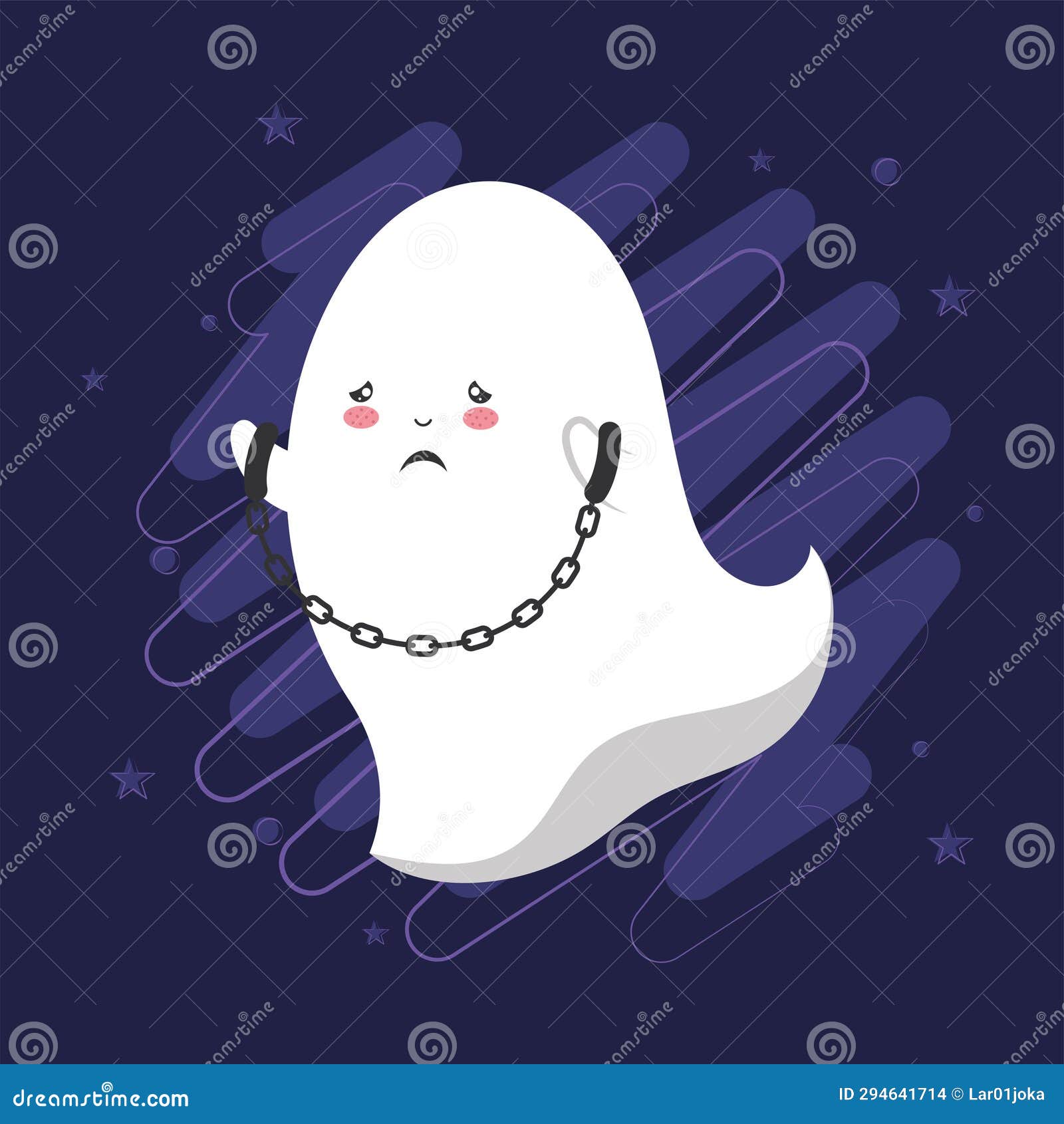 Isolated Halloween Ghost with a Costume Vector Stock Illustration ...