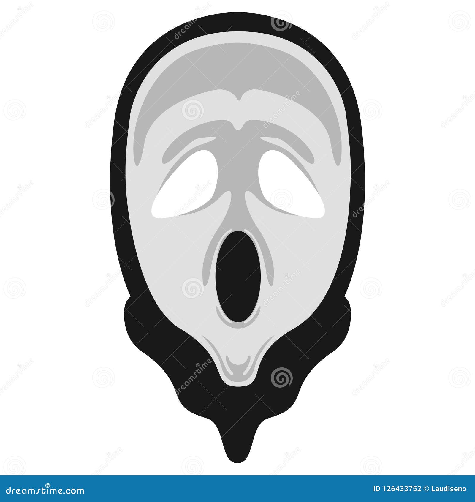 Isolated Halloween Ghost Mask Stock Vector - Illustration of devil ...