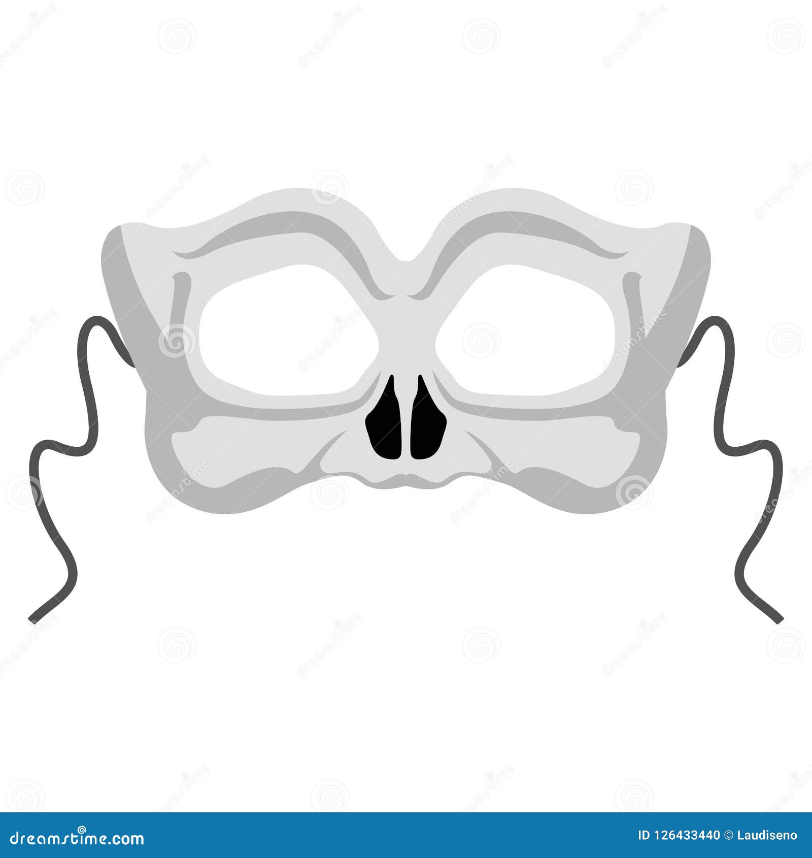 Isolated Halloween Skull Mask Stock Vector - Illustration of halloween ...