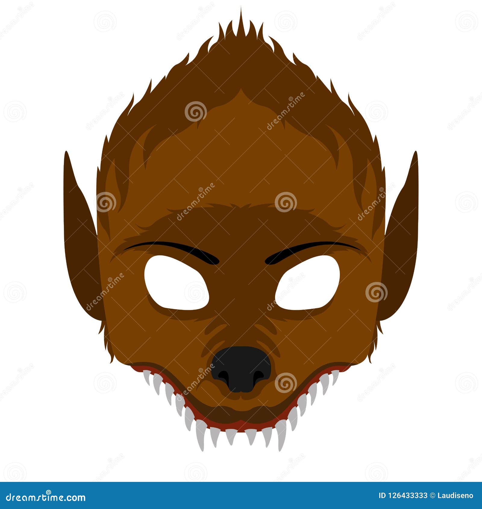 Isolated Halloween Werewolf Mask Stock Vector - Illustration of vector ...