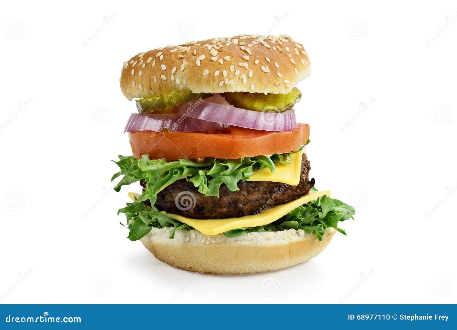 Isolated Hamburger stock photo. Image of lettuce, drink - 68977110