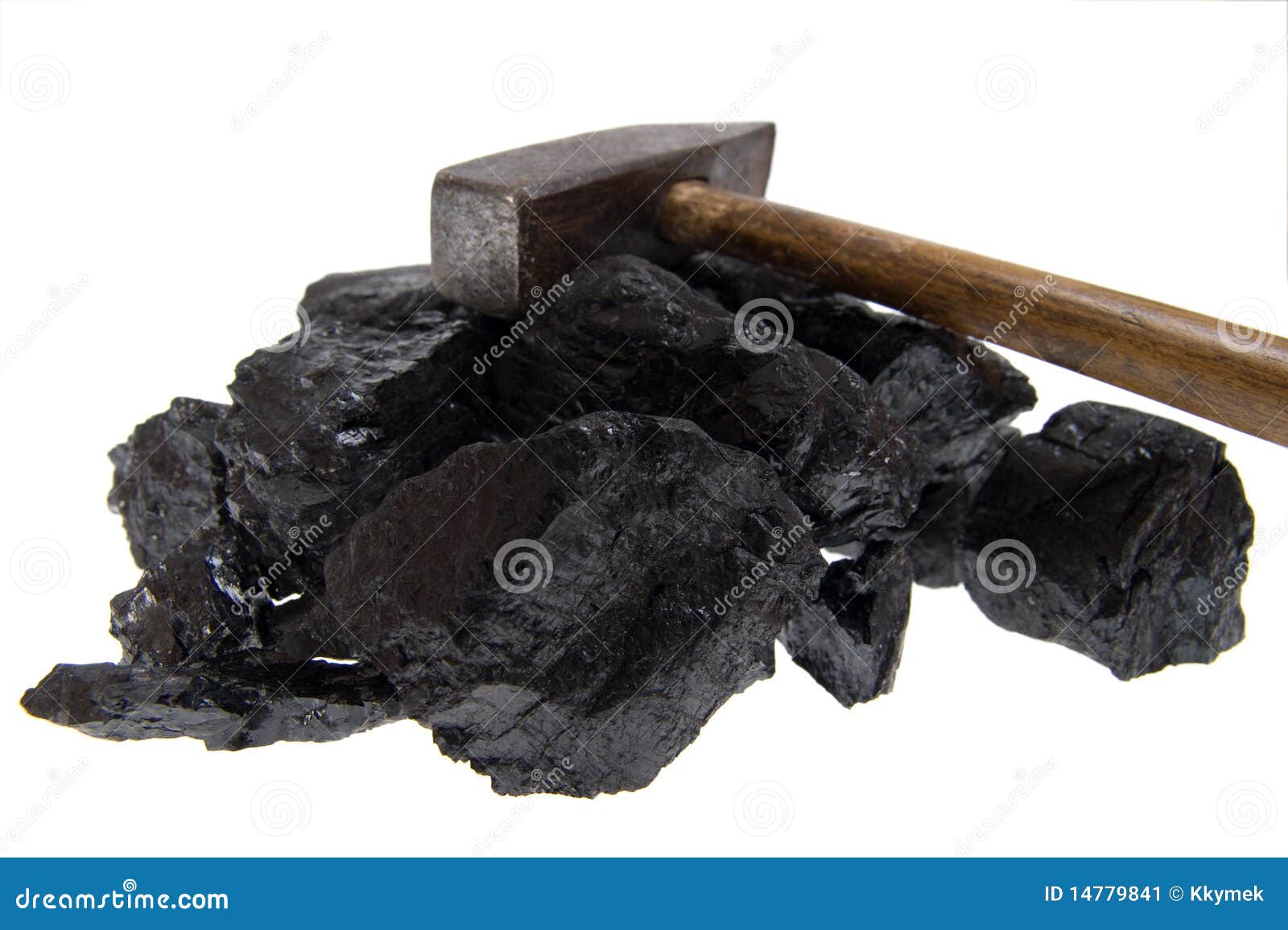 Isolated Hammer Coal, Carbon Nuggets Stock Image - Image of furnace ...