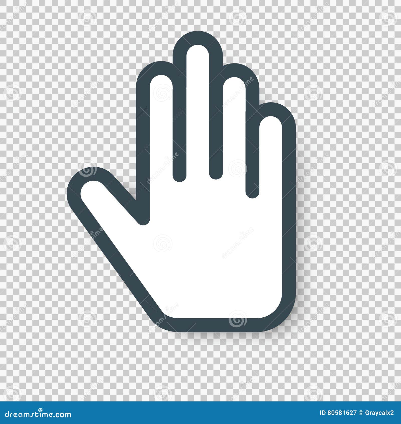 Isolated Hand Cursor Icon. Vector Illustration Stock Vector ...