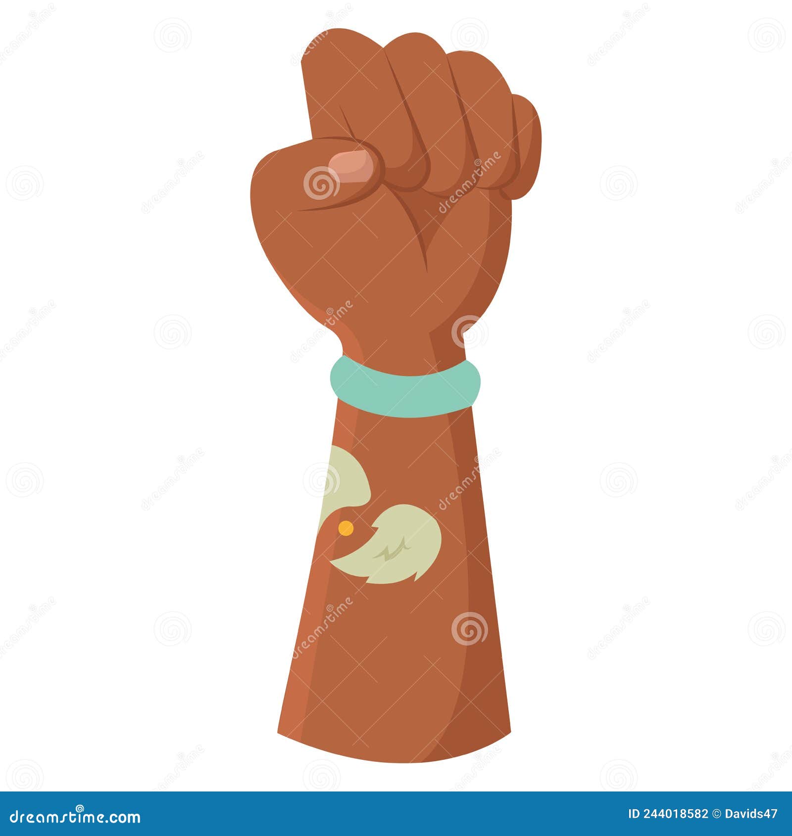 Isolated Hand Doing a Revolution Symbol Vector Stock Vector ...
