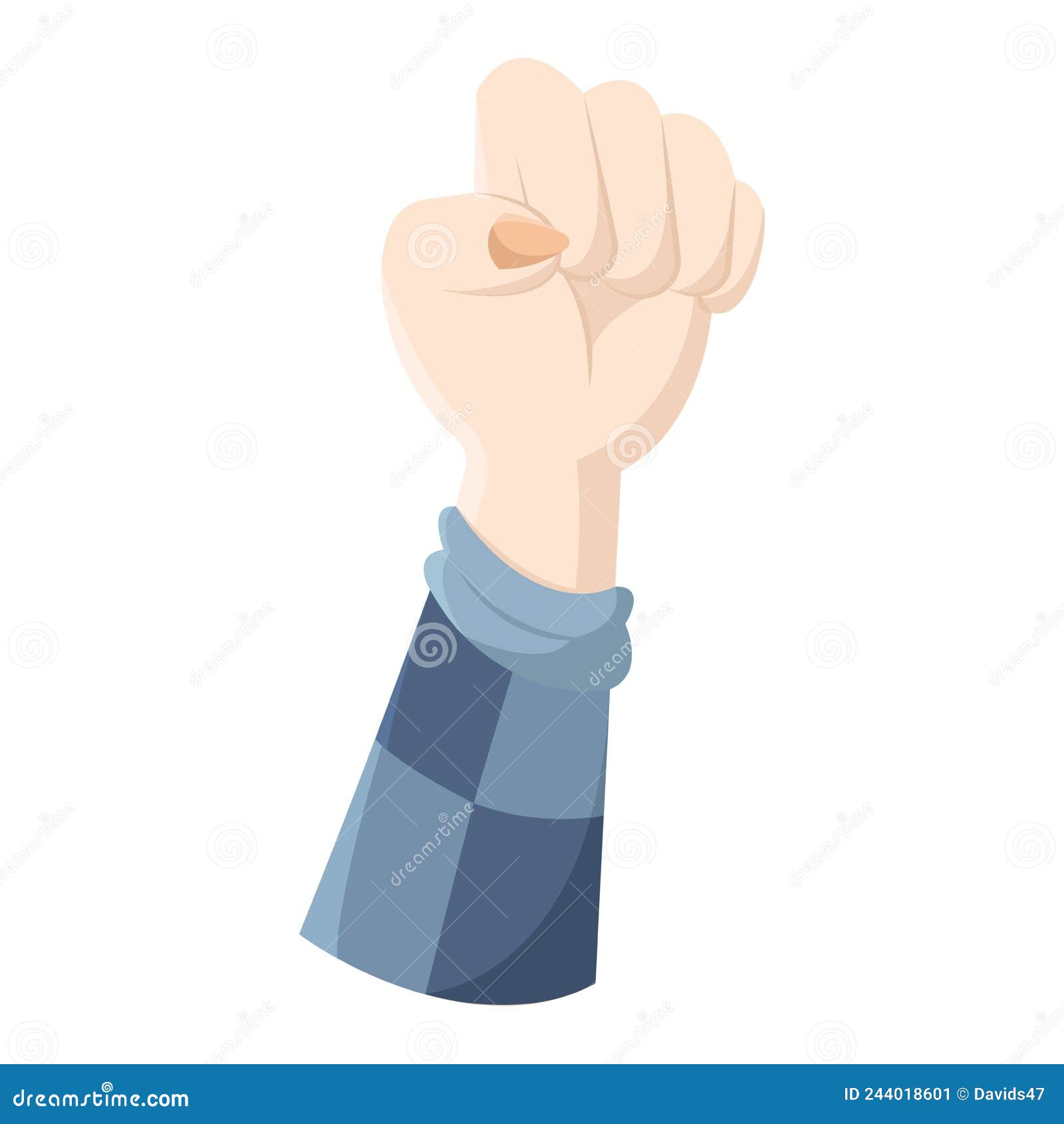 Isolated Hand Doing a Revolution Symbol Vector Stock Vector ...